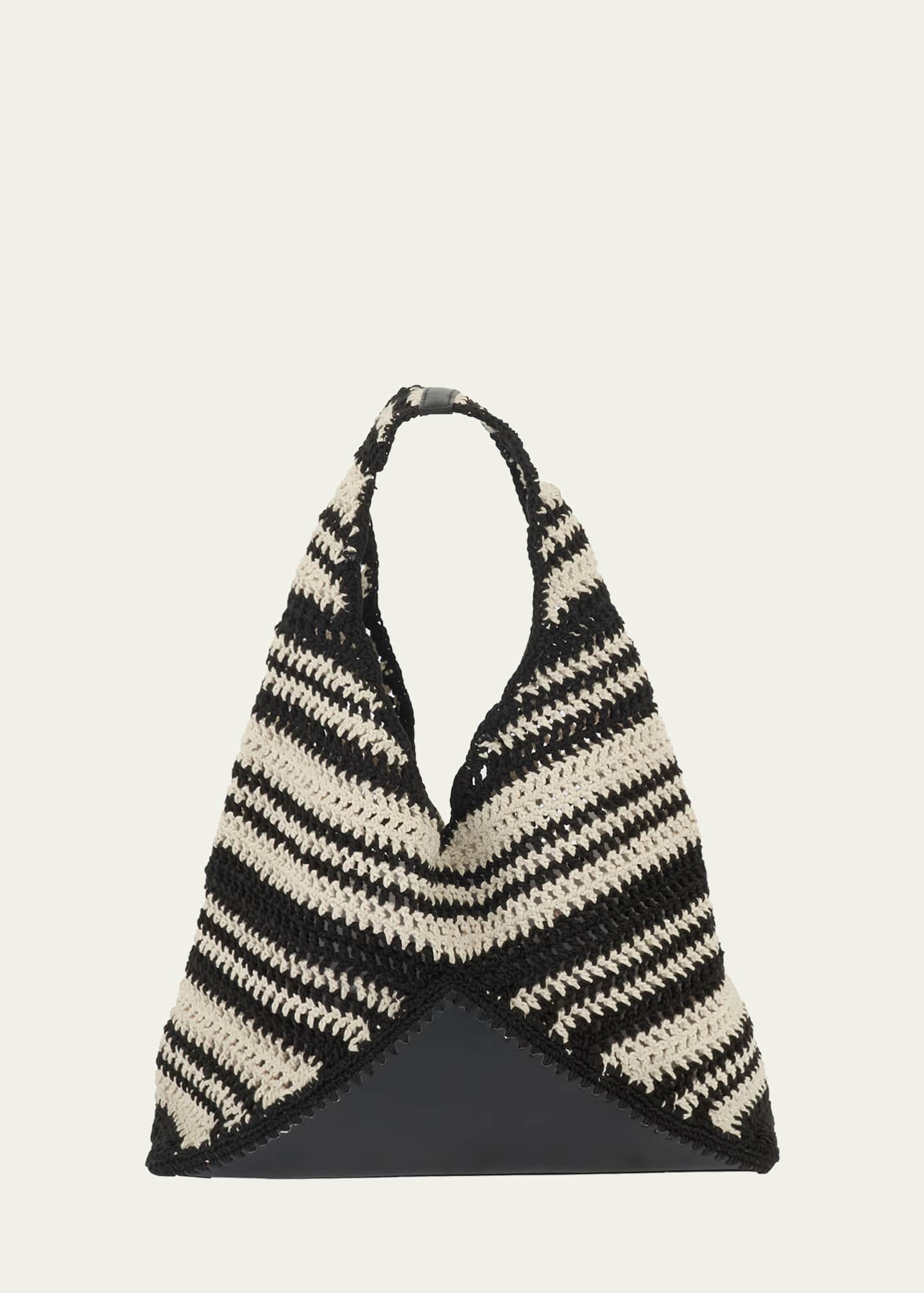 Ancient Greek Sandals Hipissa Medium Striped Crochet Hobo Bag ...