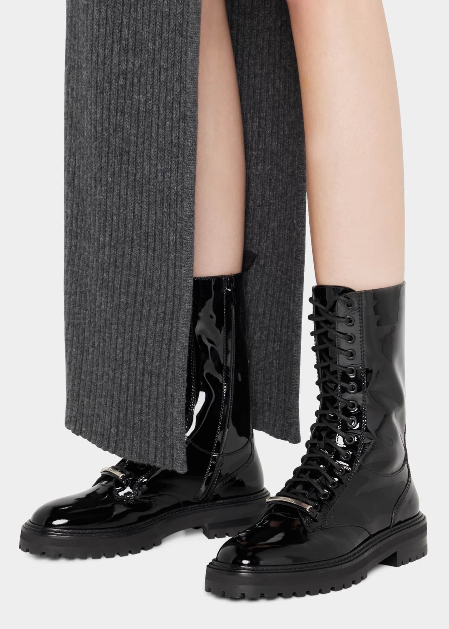 Jimmy Choo Cora Leather Combat Boots - Bergdorf Goodman
