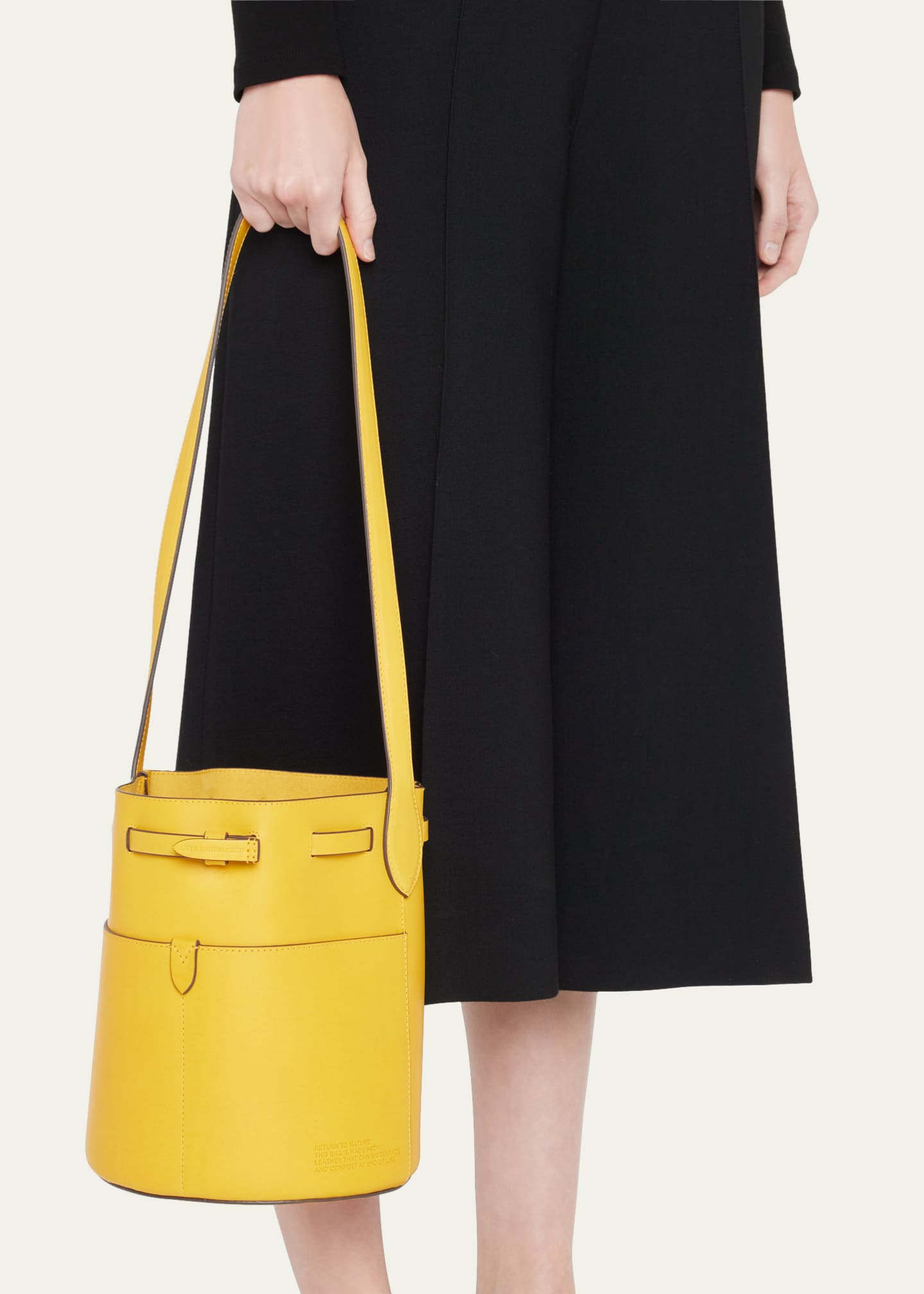 Anya Hindmarch Return to Nature Small Compostable Leather Bucket Bag ...