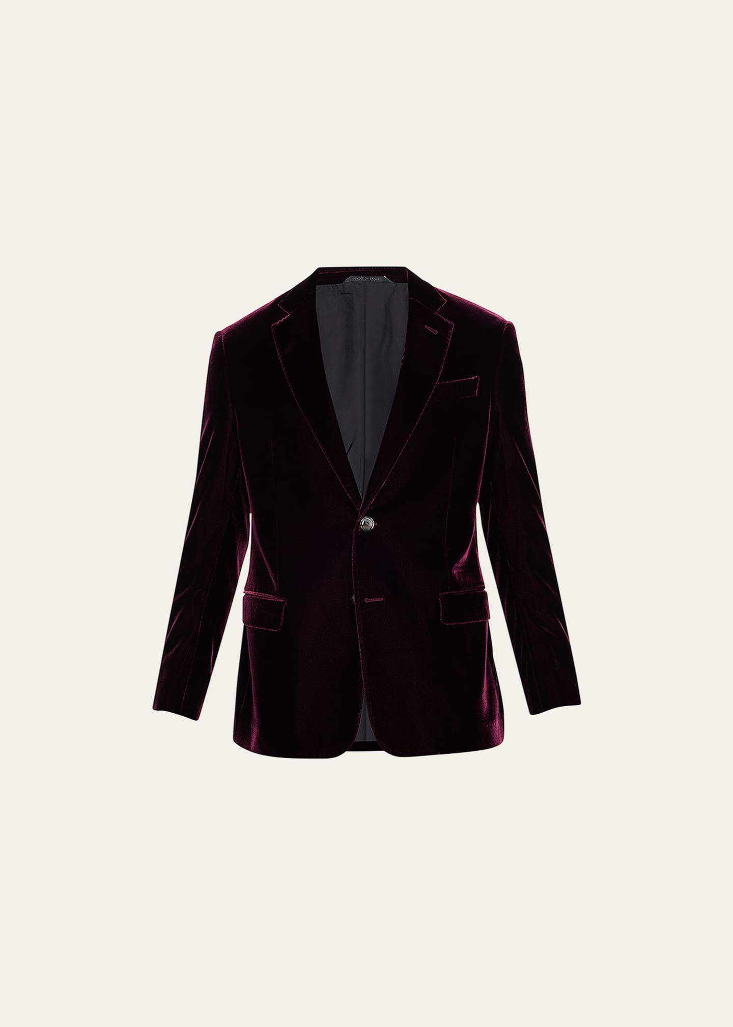 Giorgio Armani Men's Solid Stretch Velvet Dinner Jacket - Bergdorf Goodman