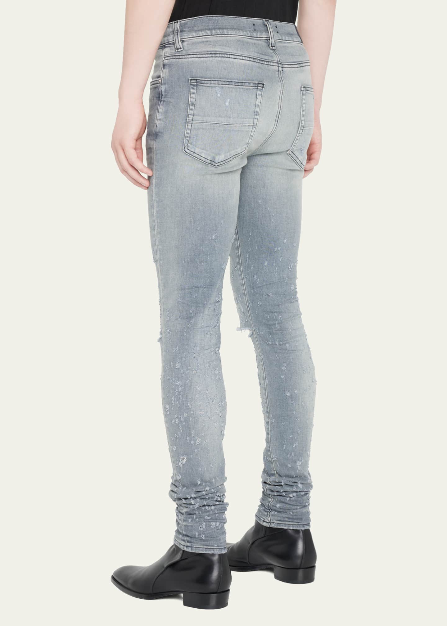 Amiri Men's Shotgun Distressed Skinny Jeans - Bergdorf Goodman