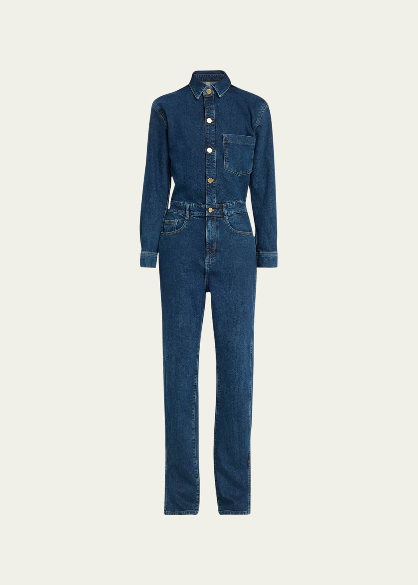 Dl1961 Freja Wide Split Leg Denim Jumpsuit Bergdorf Goodman