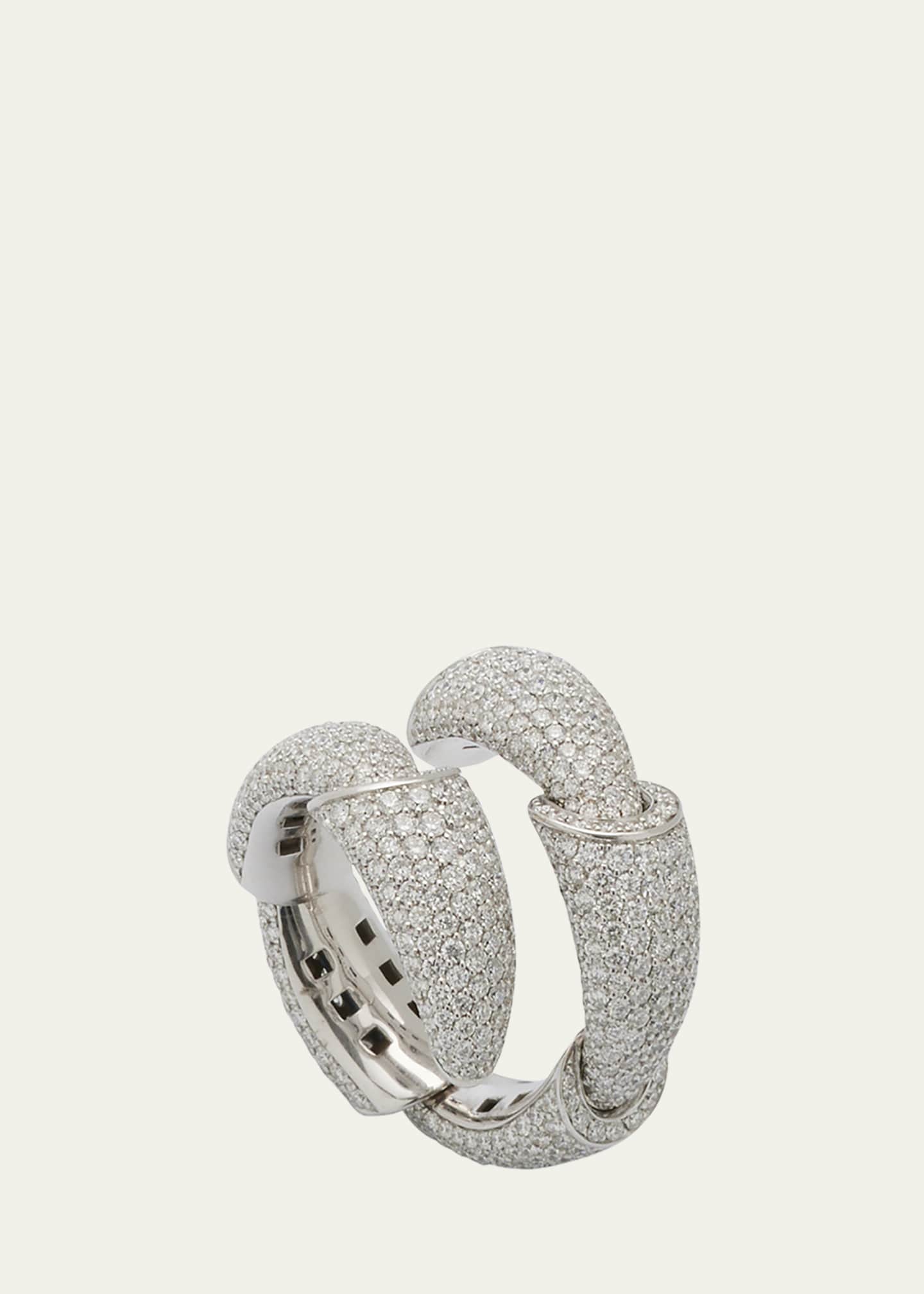 Vhernier 18K White Gold Calla Media Whip Ring with Diamonds - Bergdorf ...