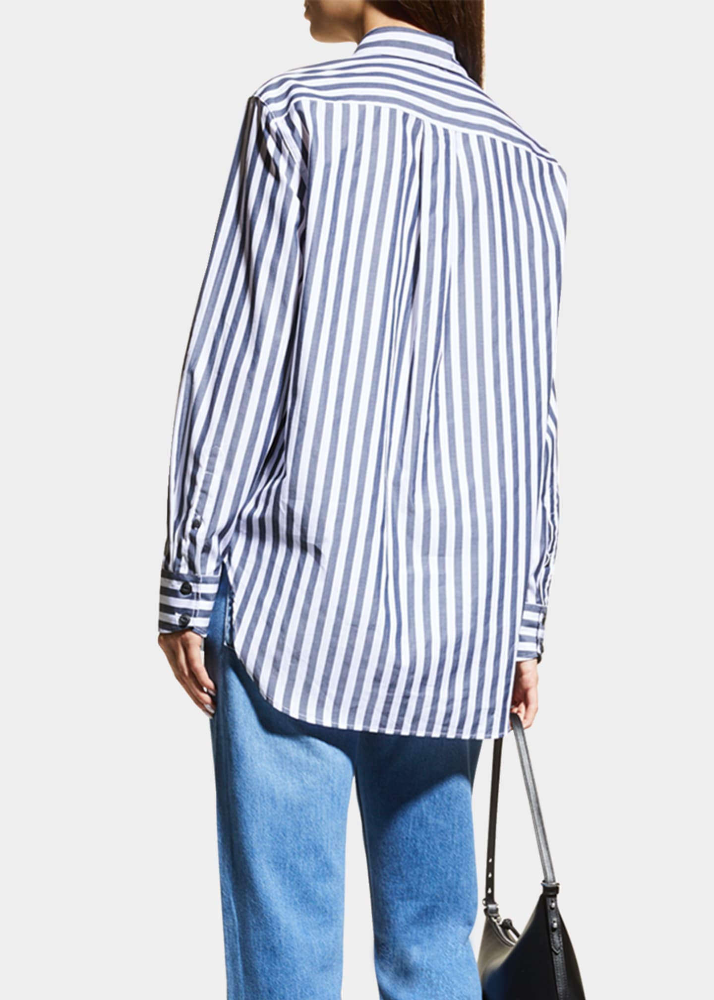 Rag & Bone Maxine Wide Stripe Button-Front Shirt - Bergdorf Goodman