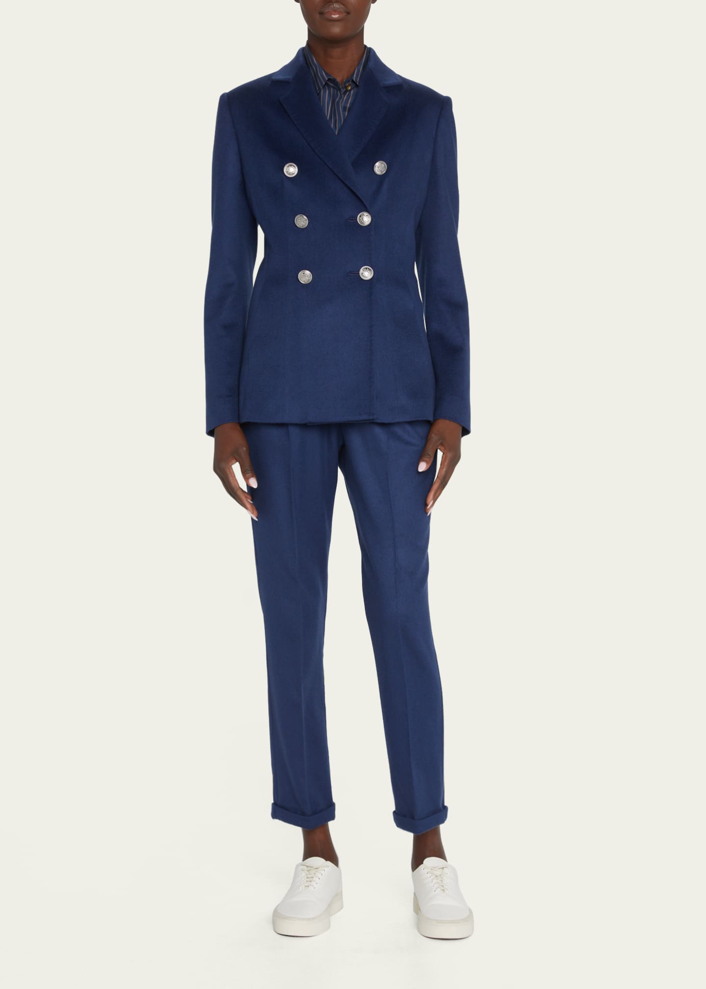 Kiton Double-Breasted Slim Cashmere Jacket - Bergdorf Goodman