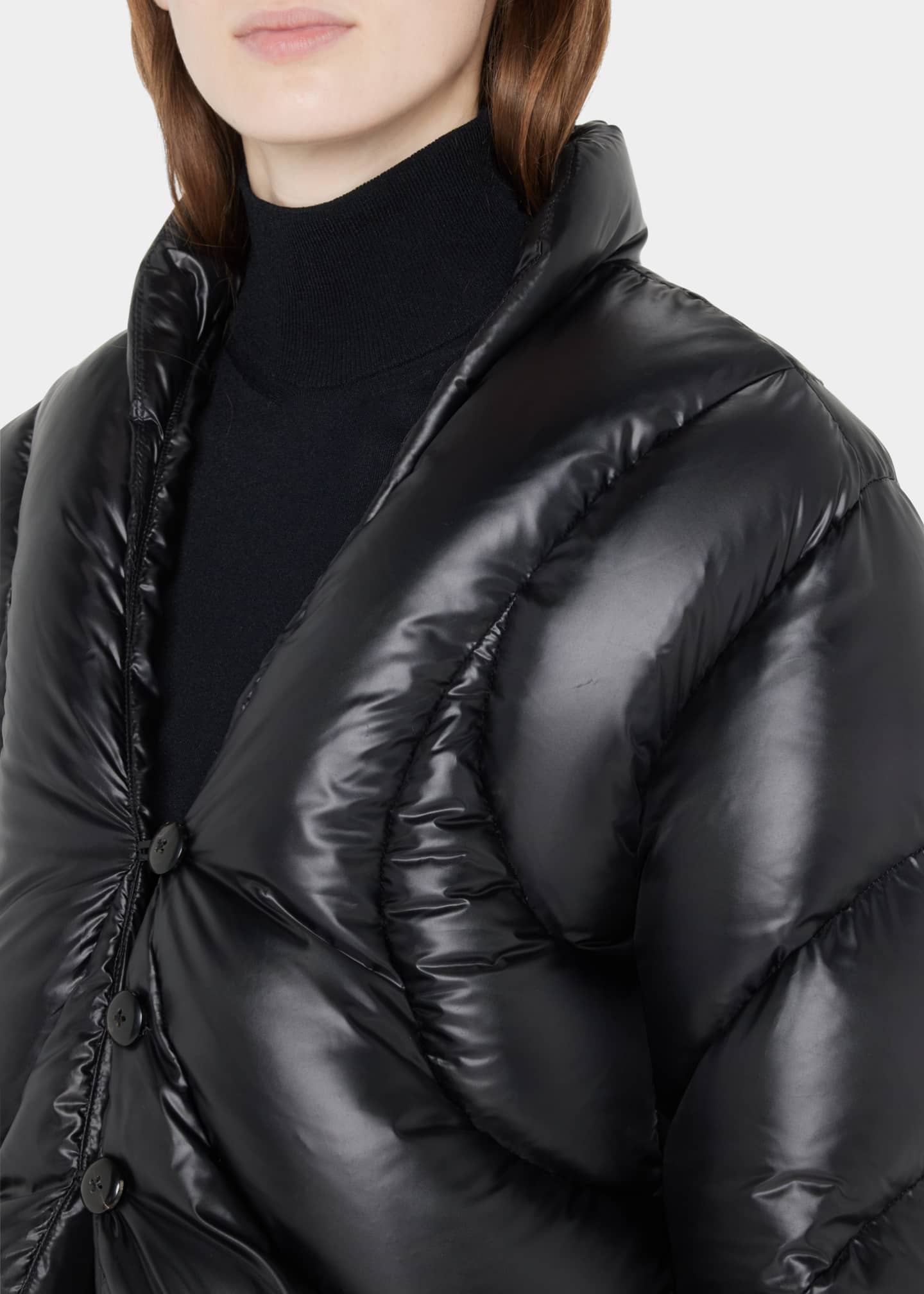 INTERIOR The Mira Nylon Puffer Coat - Bergdorf Goodman