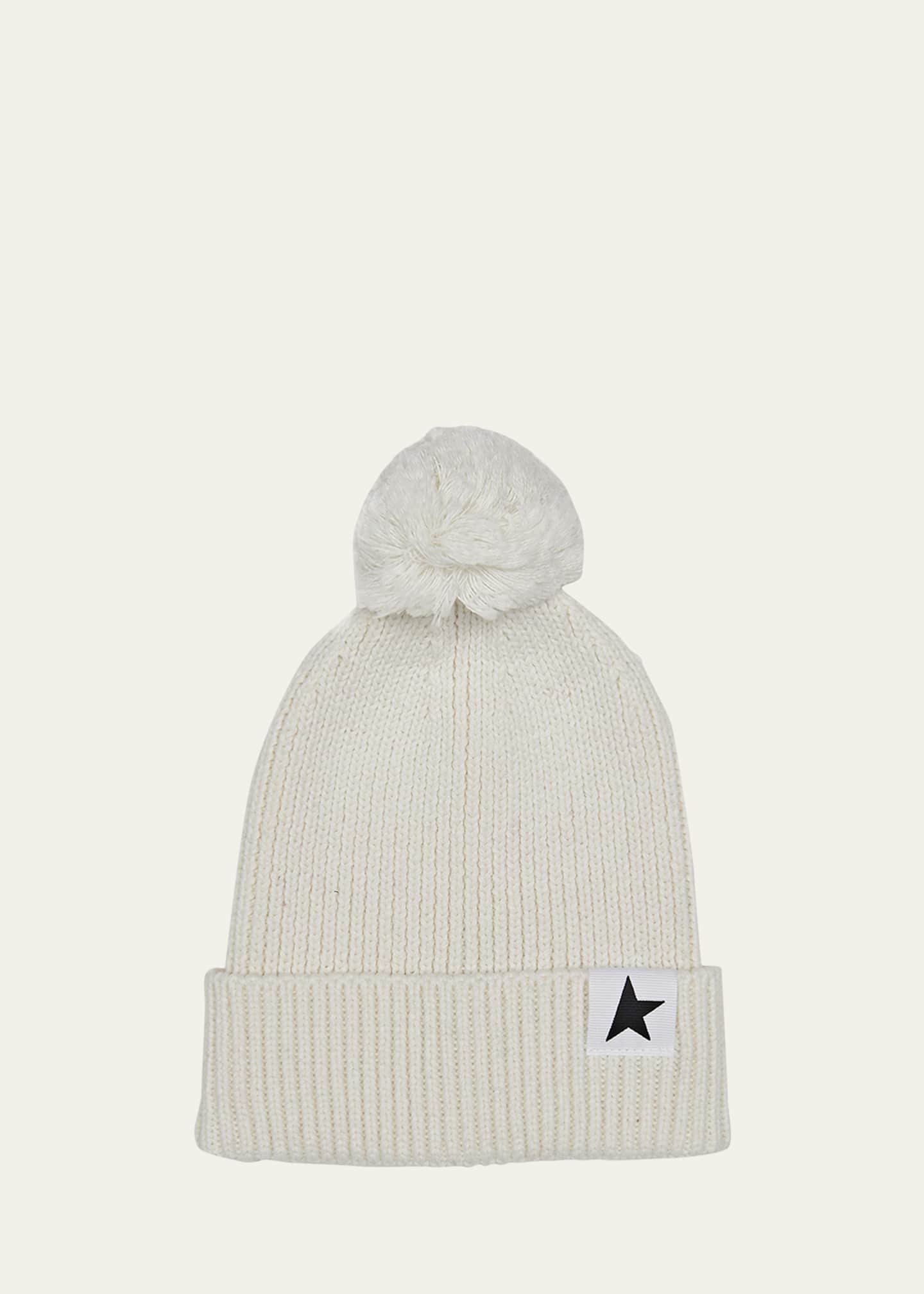 Golden Goose Girl's Star Rib Beanie W/ Pompom - Bergdorf Goodman