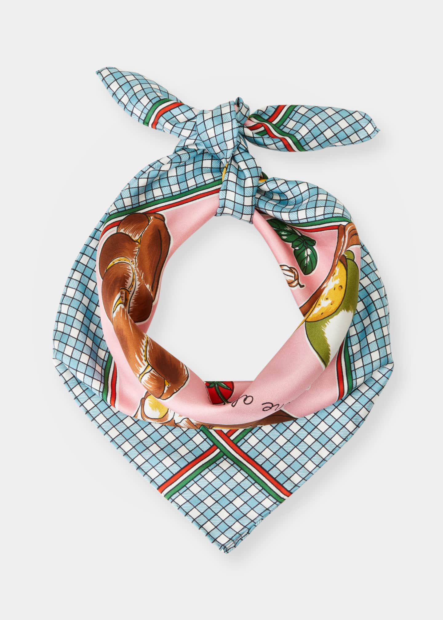 Dolce&Gabbana Bread Silk Twill Scarf, 70x70 - Bergdorf Goodman