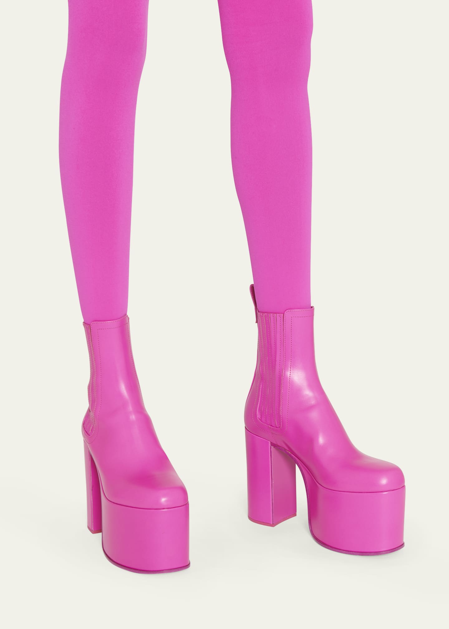 Valentino Garavani Club Beatle Roman Stud Chelsea Platform Booties ...