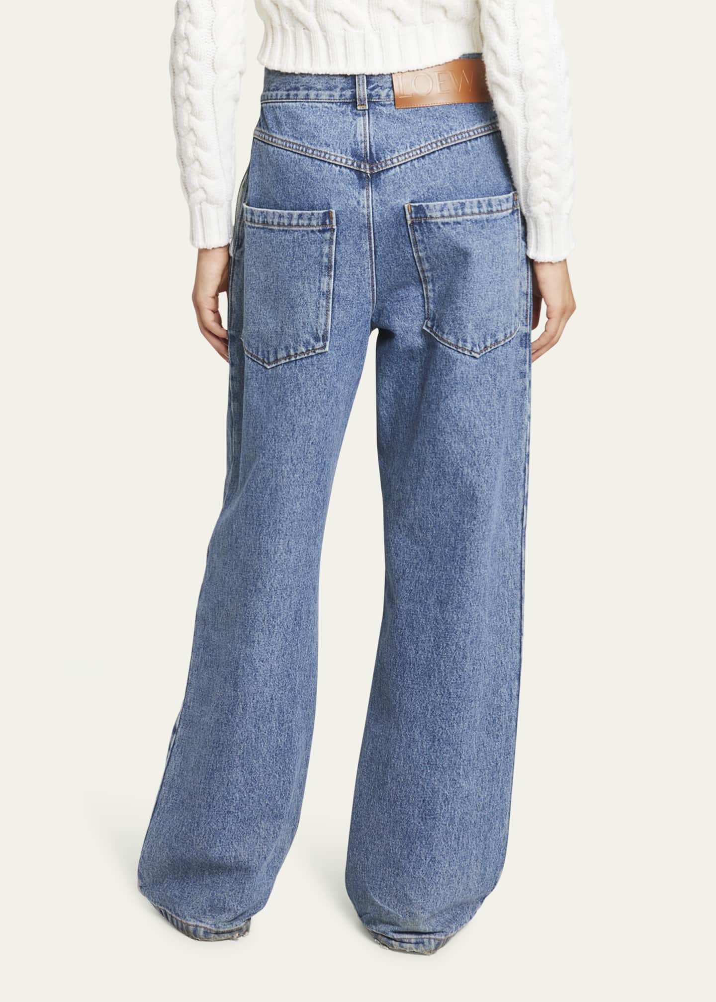 Loewe Anagram Baggy Jeans - Bergdorf Goodman Loewe Anagram Baggy Jeans - Bergdorf Goodman
