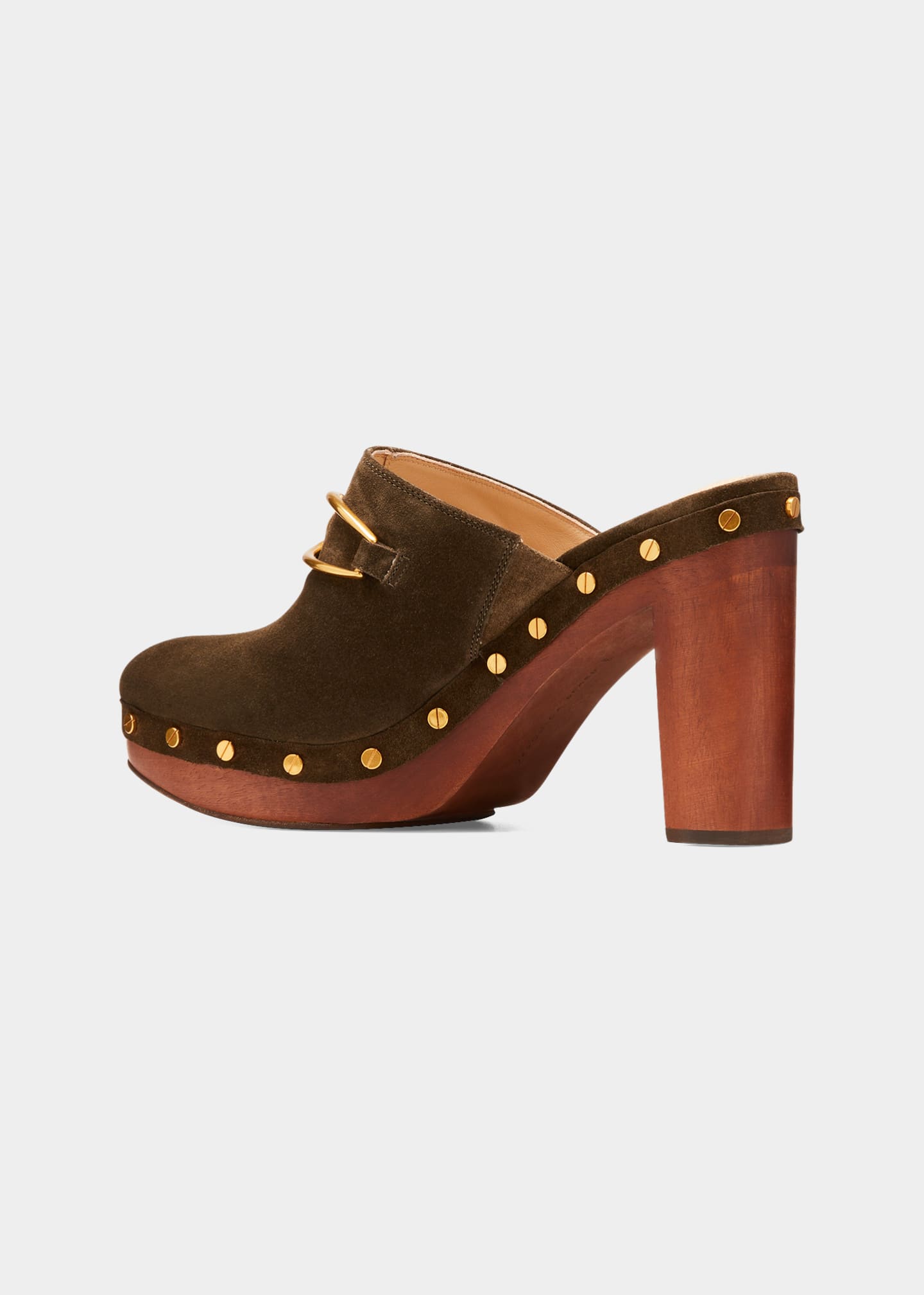 Veronica Beard Giles Suede Bit Mule Clogs - Bergdorf Goodman