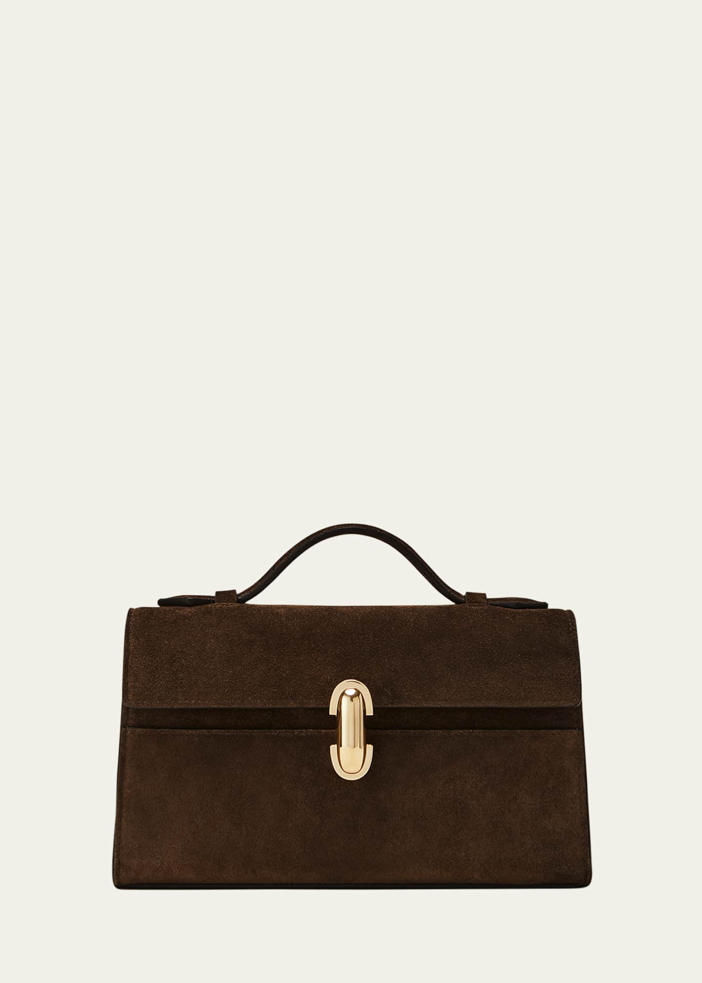 Savette The Symmetry Pouchette Suede Top-Handle Bag - Bergdorf Goodman