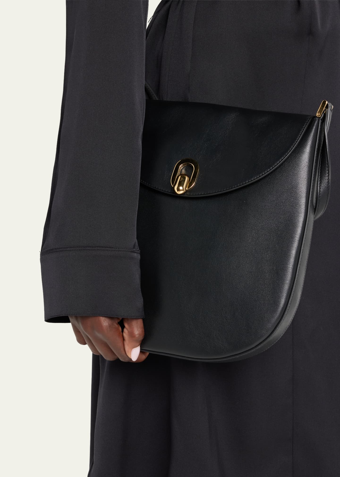 Savette Tondo Large Flap Leather Hobo Bag - Bergdorf Goodman