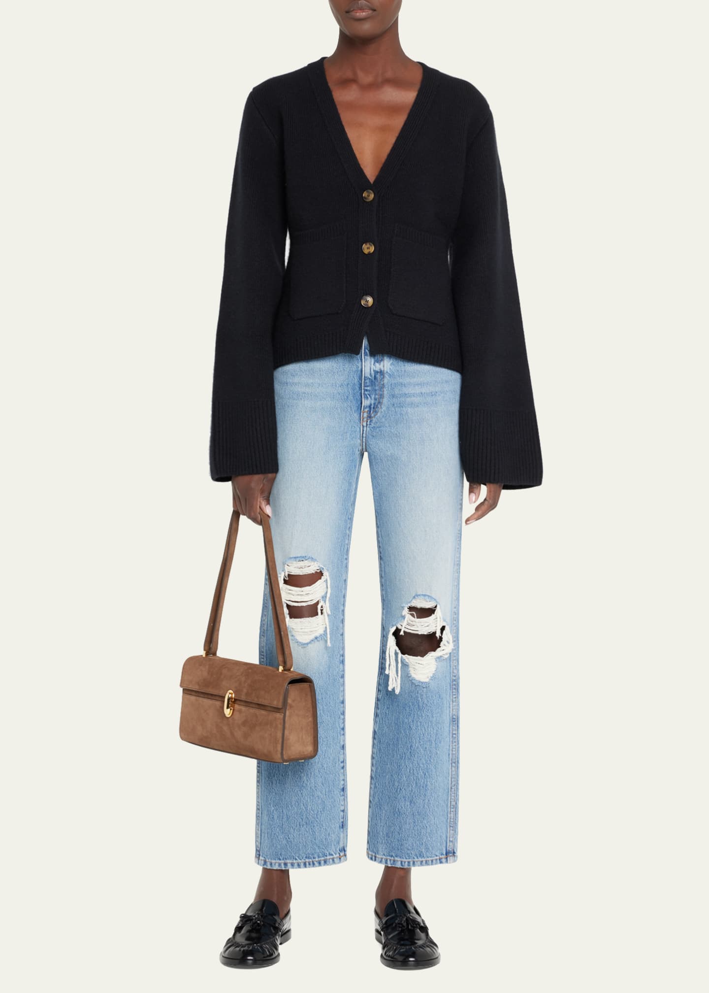 Savette The Symmetry 26 Suede Shoulder Bag - Bergdorf Goodman