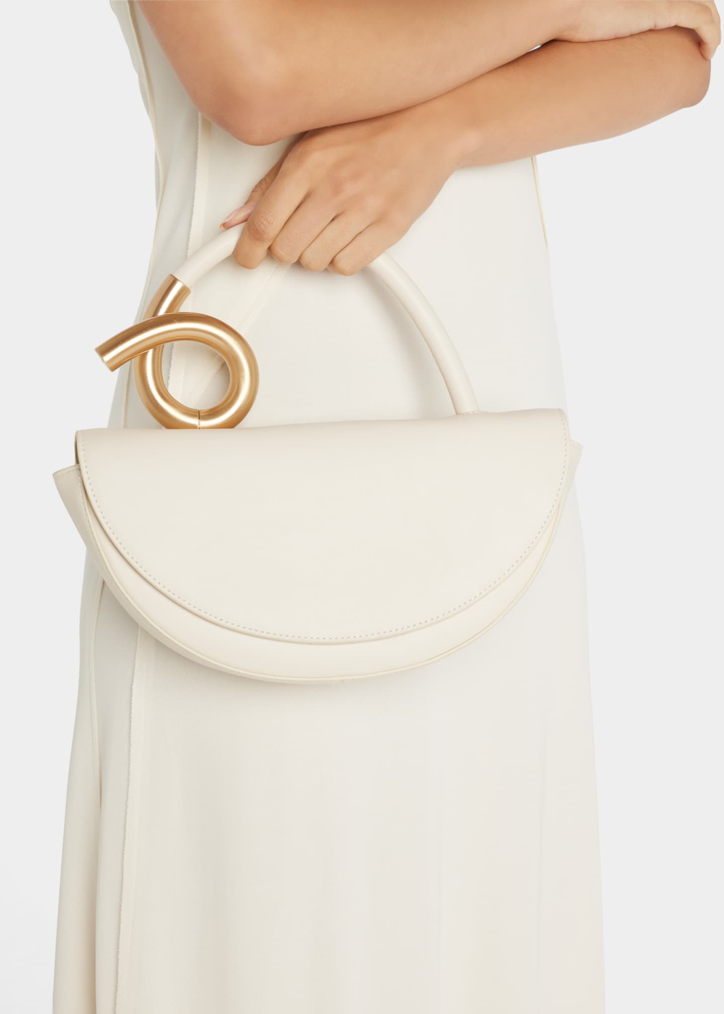 Cult Gaia Azariah Coil Leather Top-Handle Bag - Bergdorf Goodman