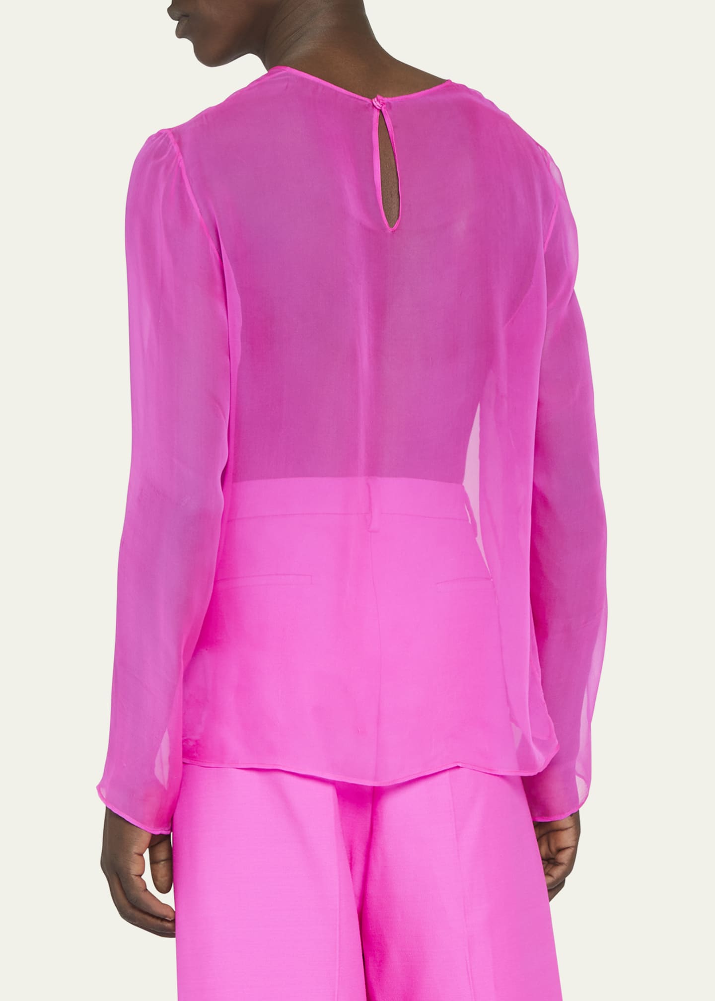 Valentino Garavani Men's Sheer Silk Chiffon T-Shirt - Bergdorf Goodman