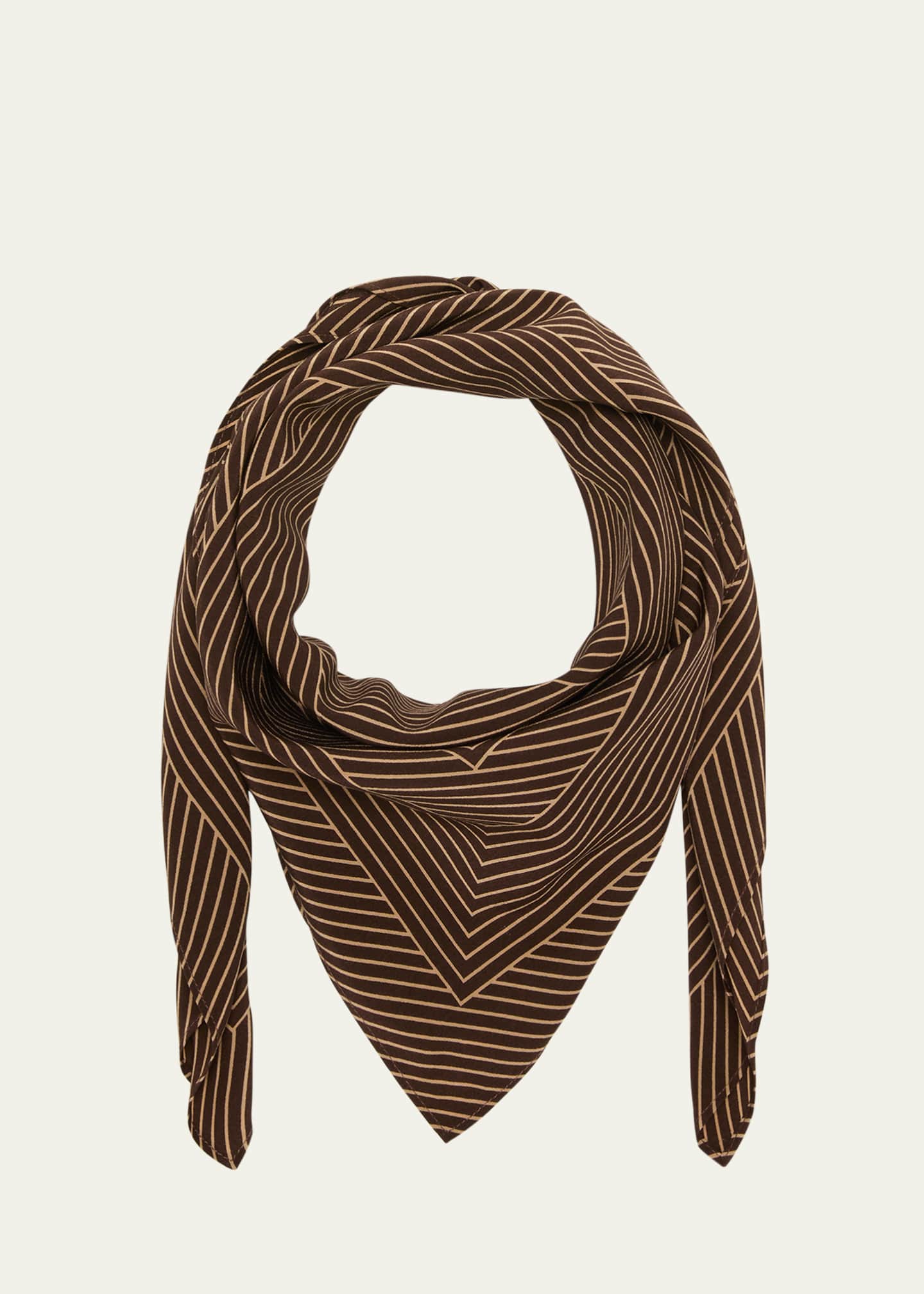 Toteme Striped Monogram Silk Scarf - Bergdorf Goodman