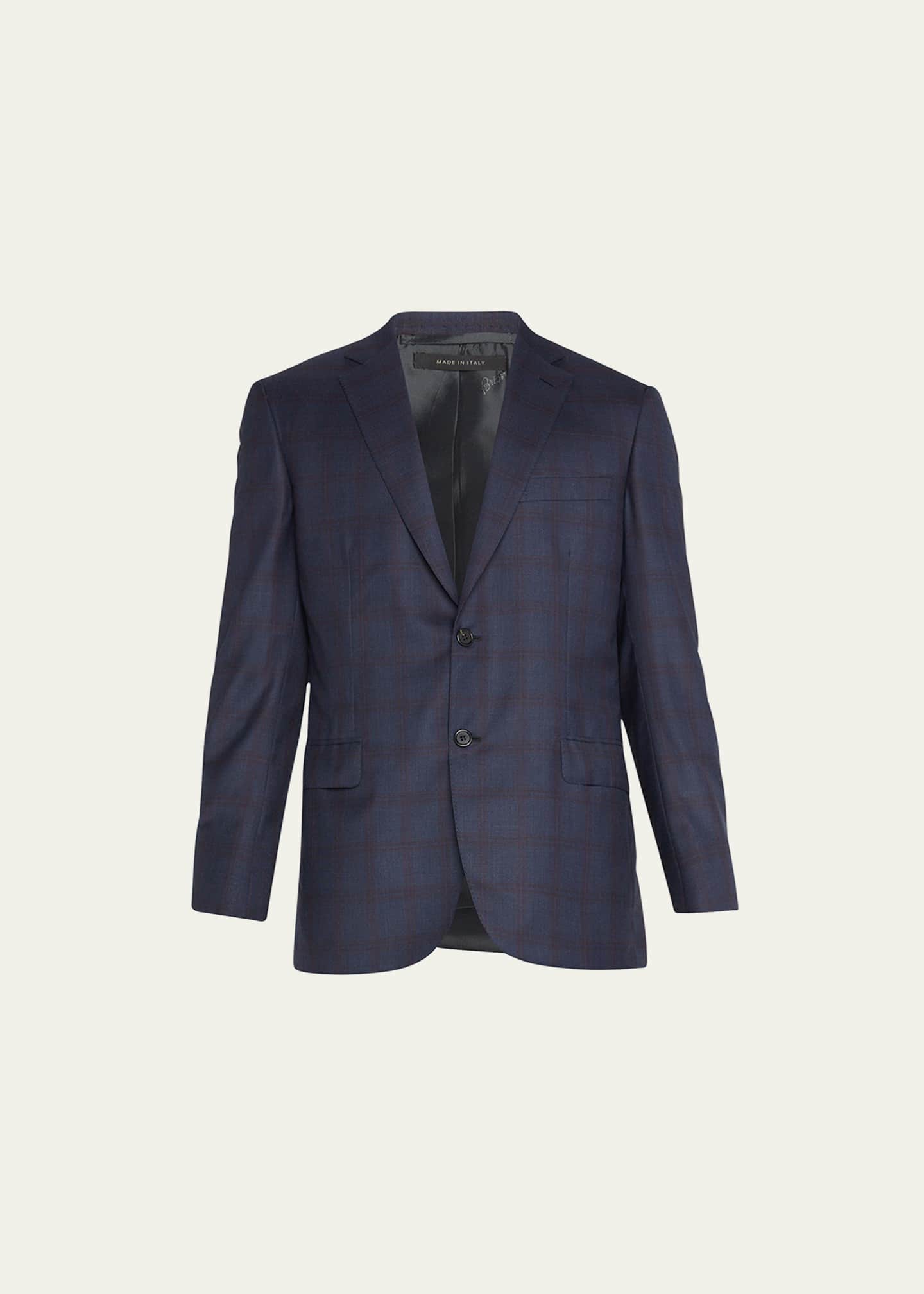 Brioni Men's Windowpane Wool Suit - Bergdorf Goodman
