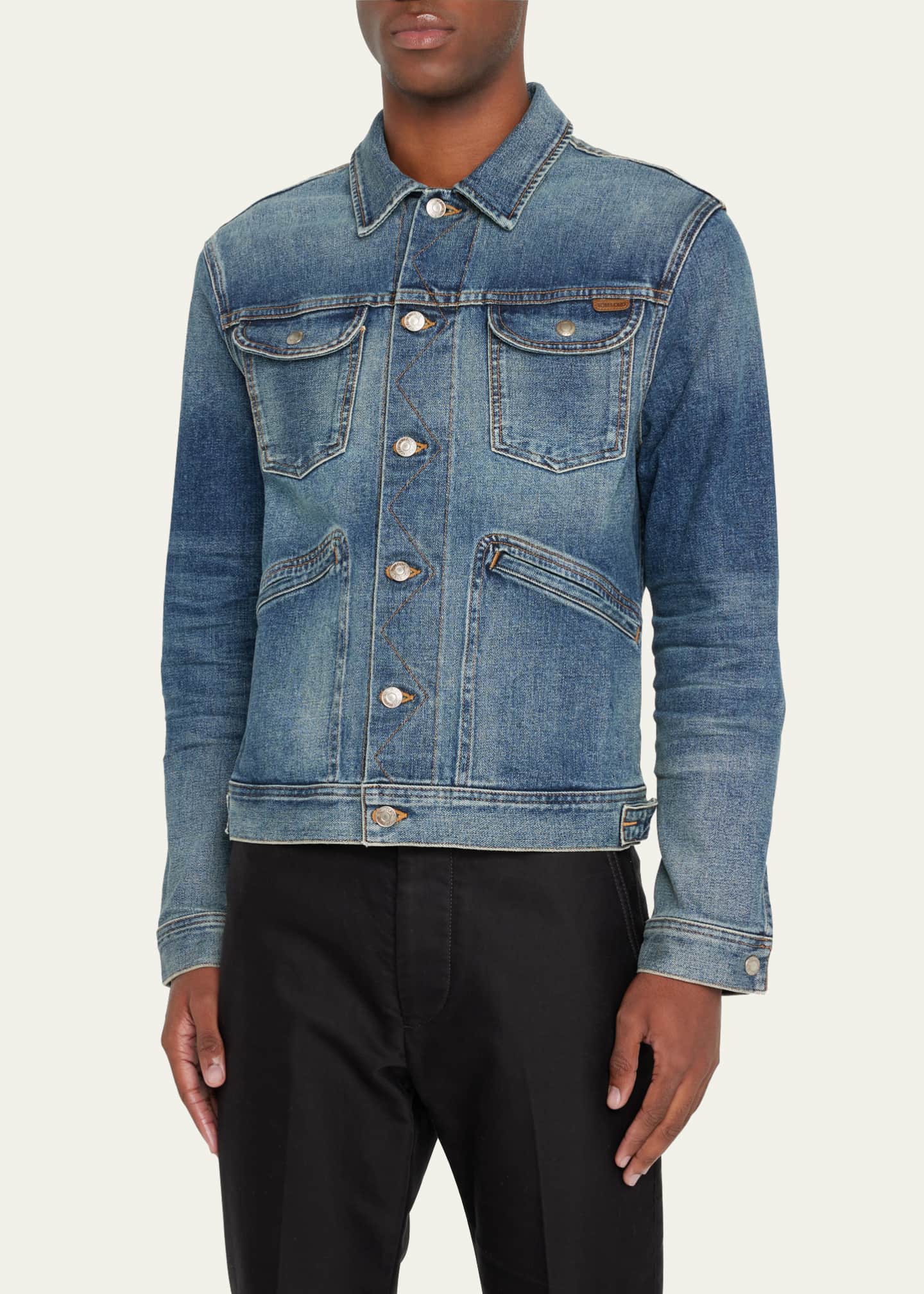 TOM FORD Men's Icon Denim Jacket - Bergdorf Goodman