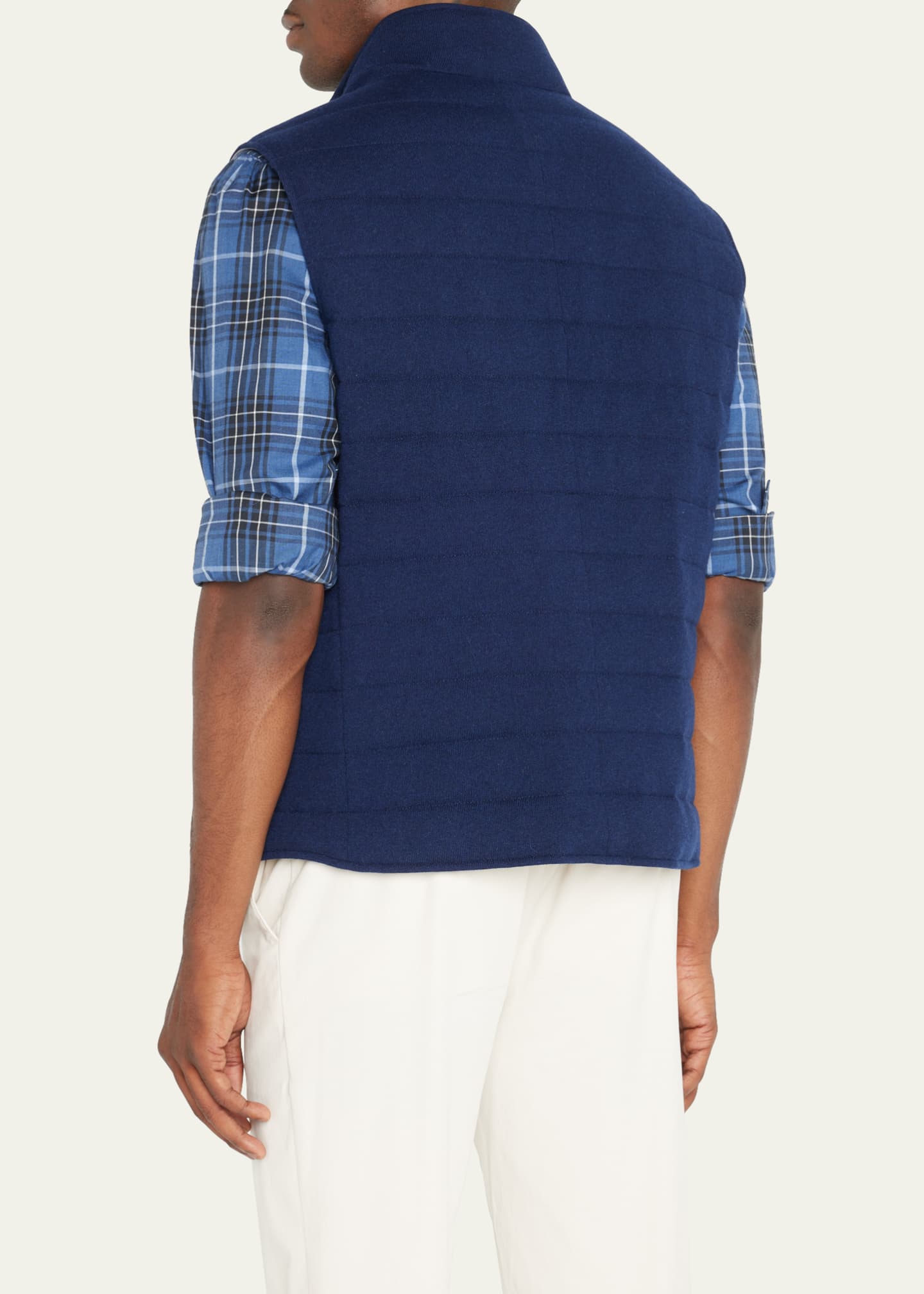 Brunello Cucinelli Men's Cashmere Down Vest - Bergdorf Goodman