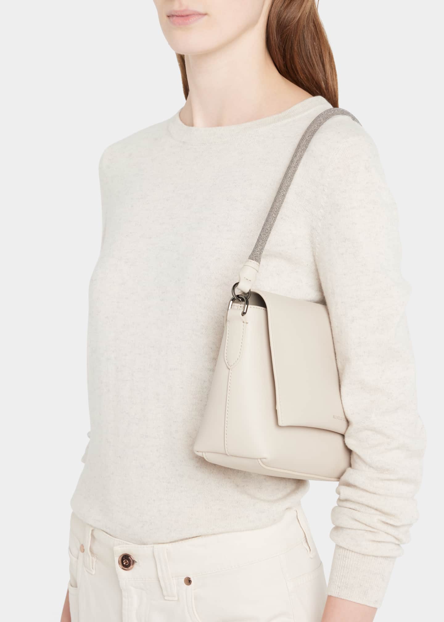 Brunello Cucinelli Monili Flap Napa Leather Shoulder Bag - Bergdorf Goodman