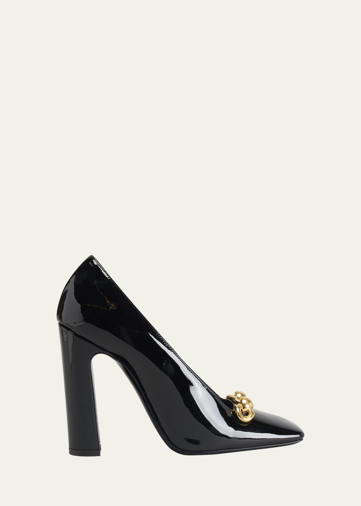 Saint Laurent New Maillon Patent Chain Pumps - Bergdorf Goodman