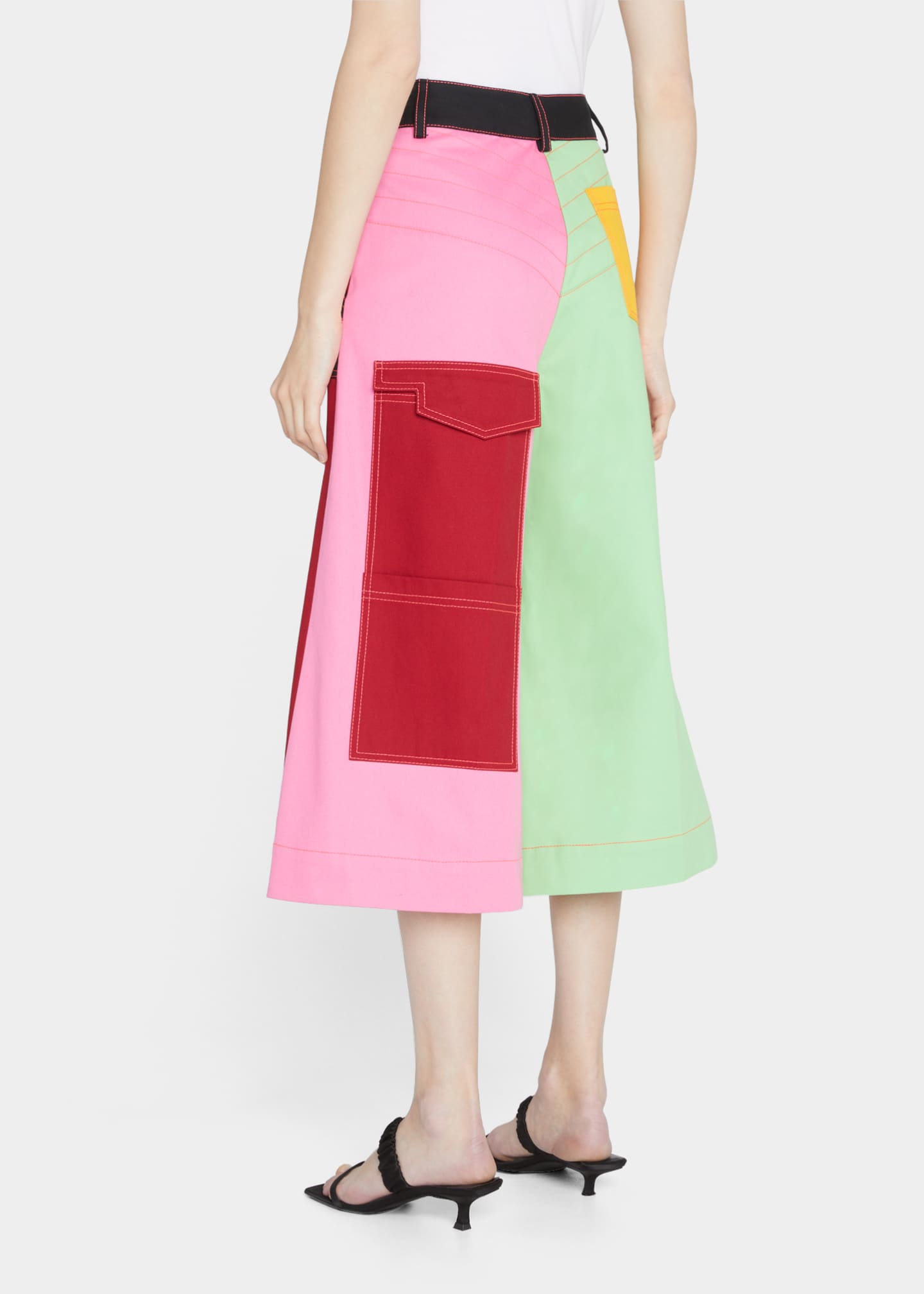 CHRISTOPHER JOHN ROGERS Colorblock Ultra Wide-Leg Utility Culottes ...