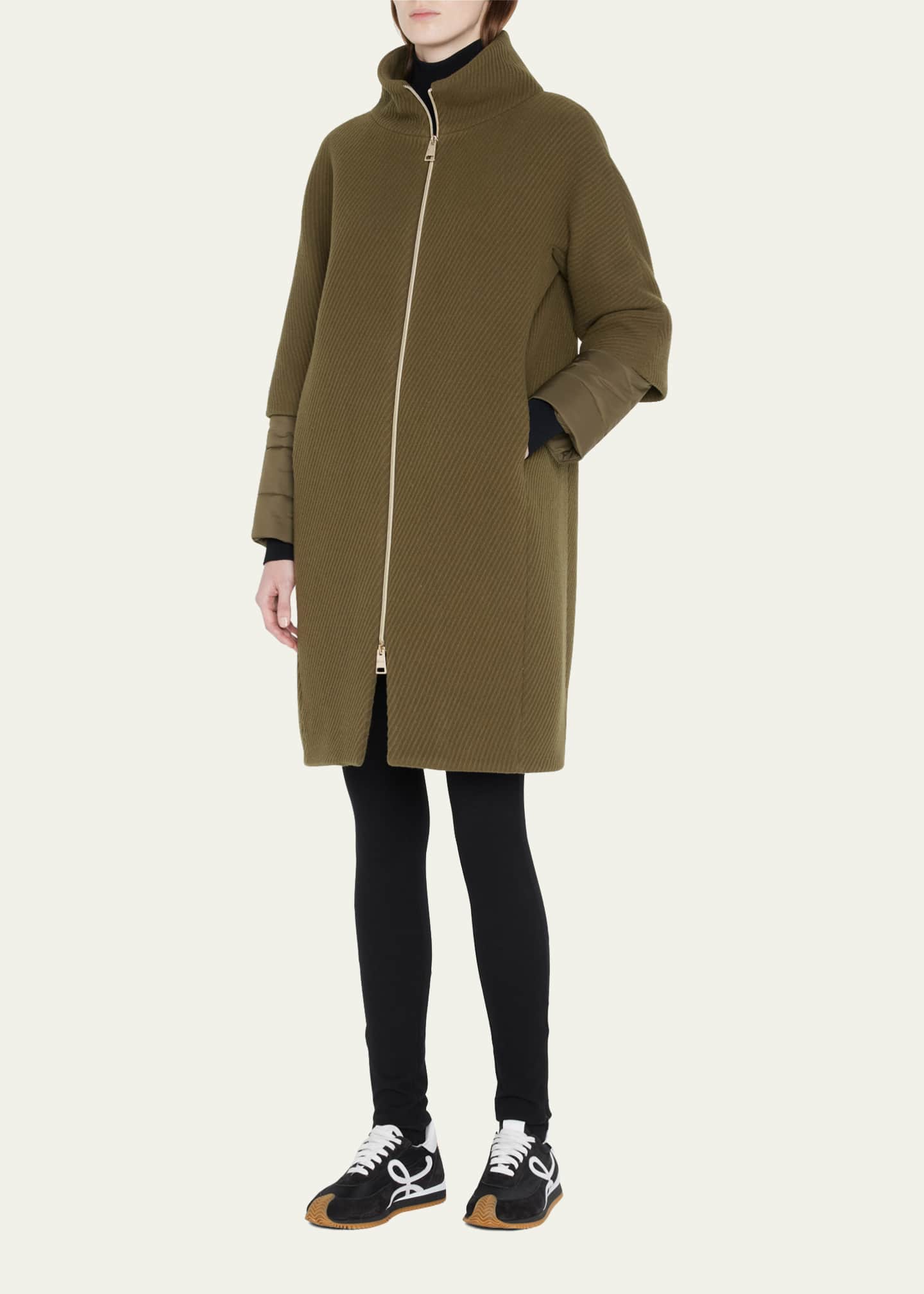Herno Wool Coat W Removable Sleeves Bergdorf Goodman