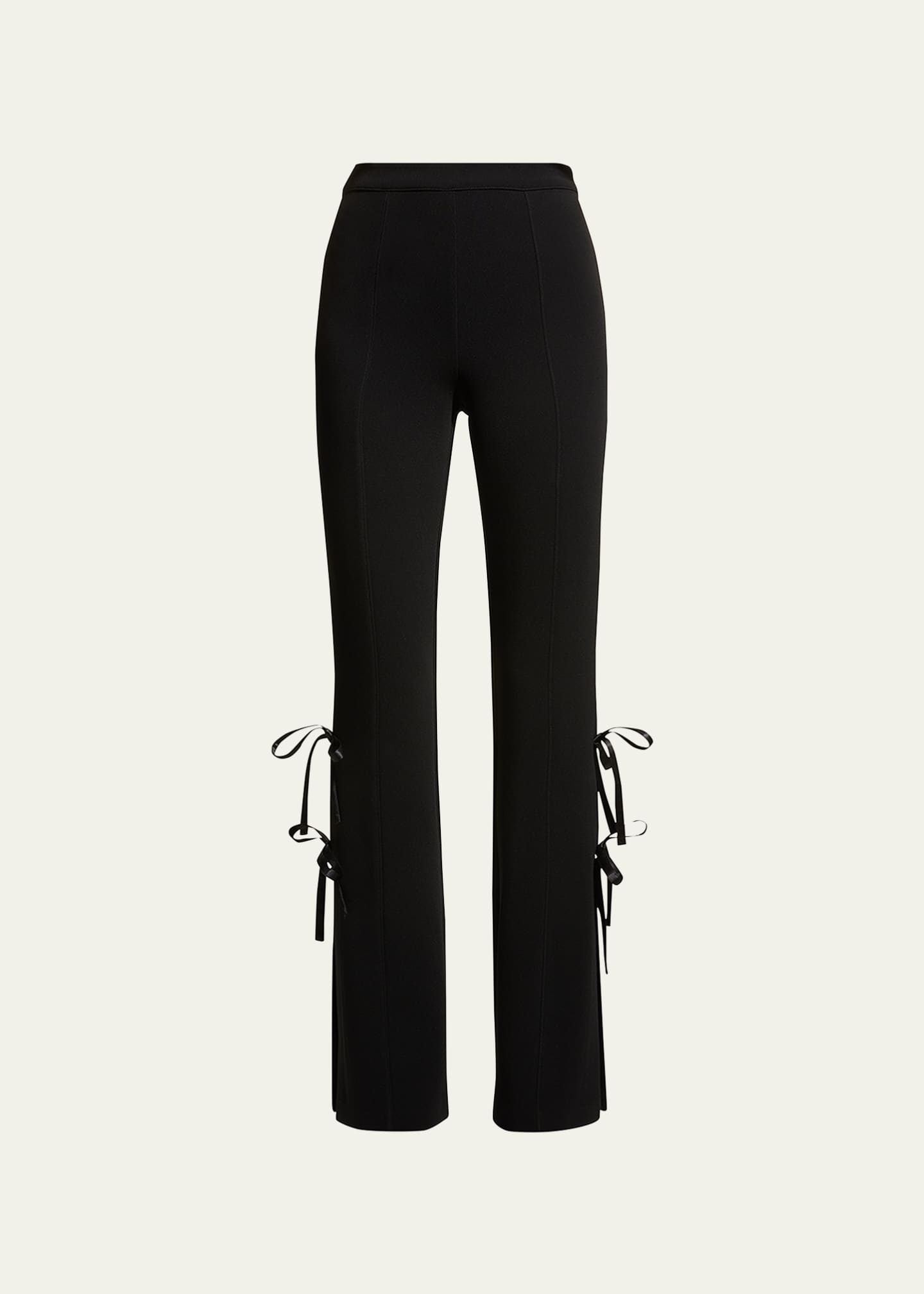 Cinq a Sept Marina Full-Length Side-Tie Crepe Pants - Bergdorf Goodman