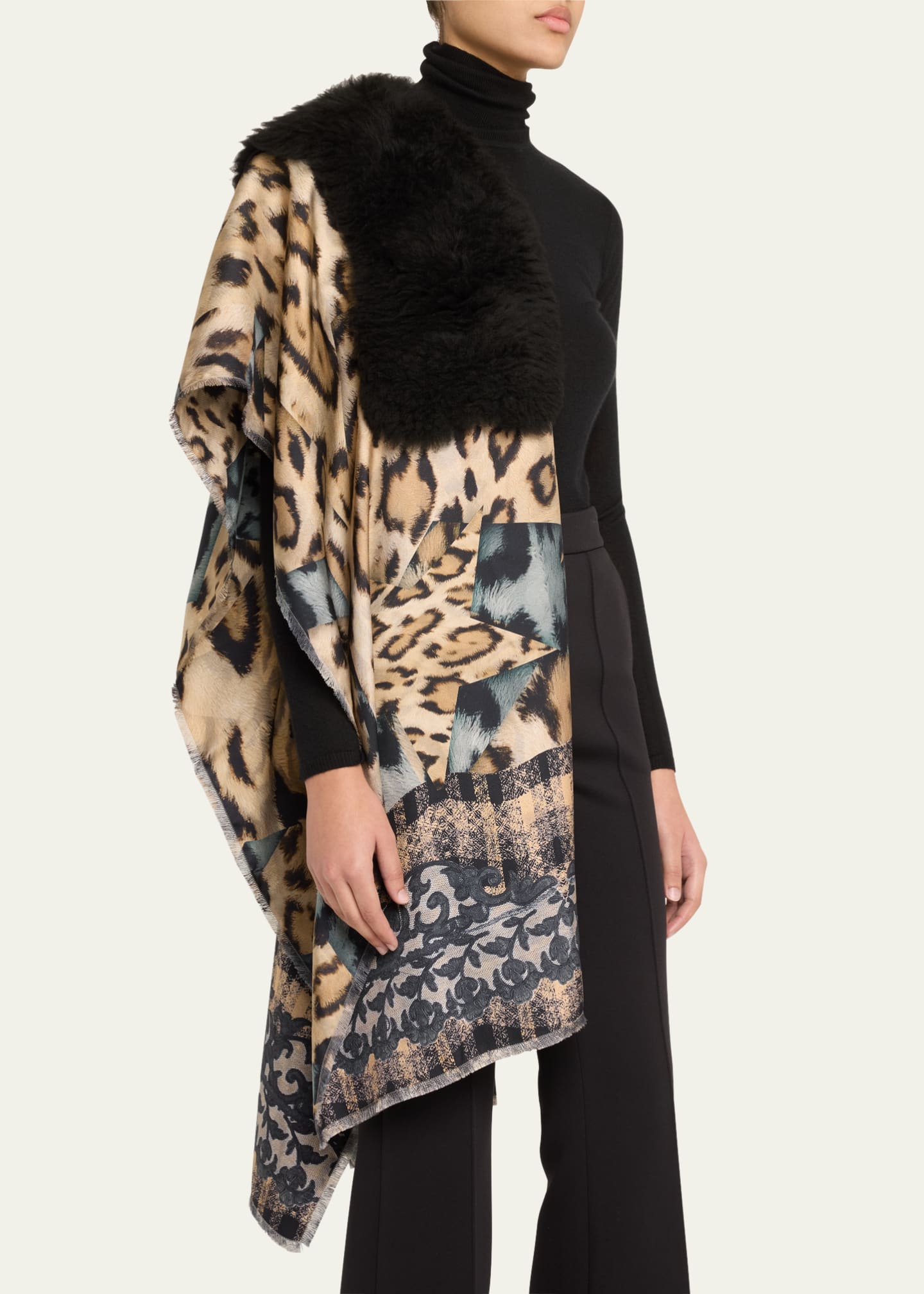 Pierre-Louis Mascia Fancy Shearling Pattern Scarf - Bergdorf Goodman