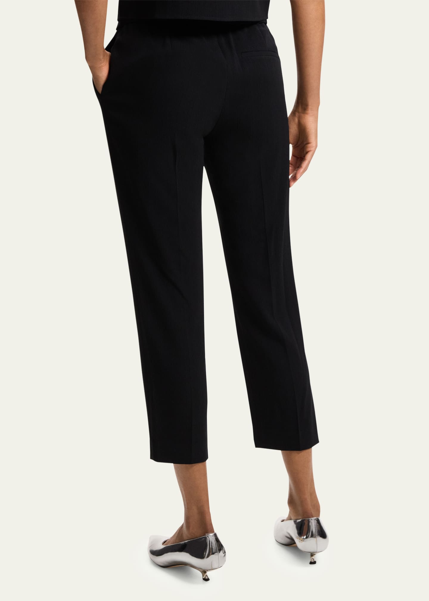 Theory Treeca Slim-Leg Pull-On Pants - Bergdorf Goodman