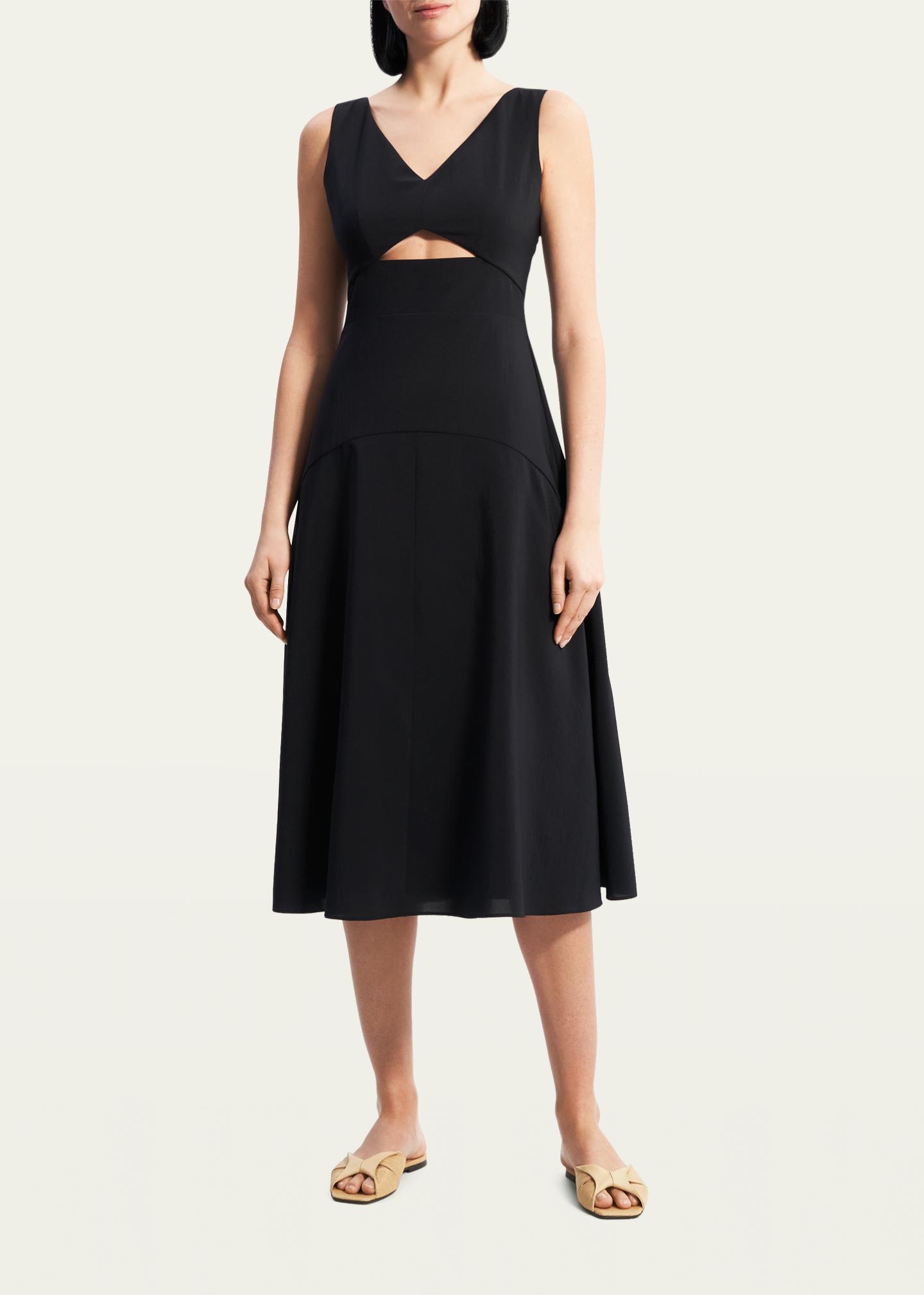 Theory Sleeveless Cutout Midi Dress Bergdorf Goodman