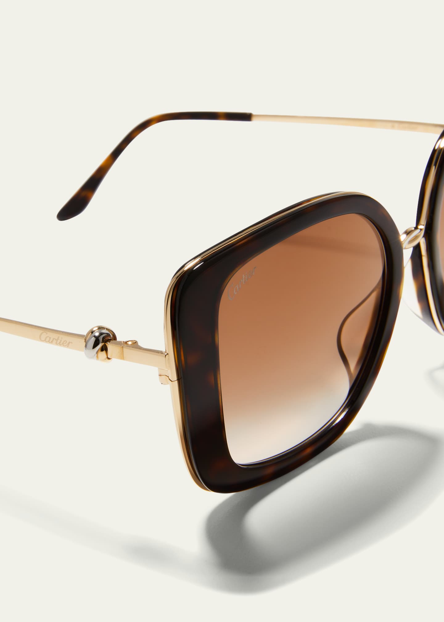 Cartier Square Acetate & Metal Sunglasses - Bergdorf Goodman
