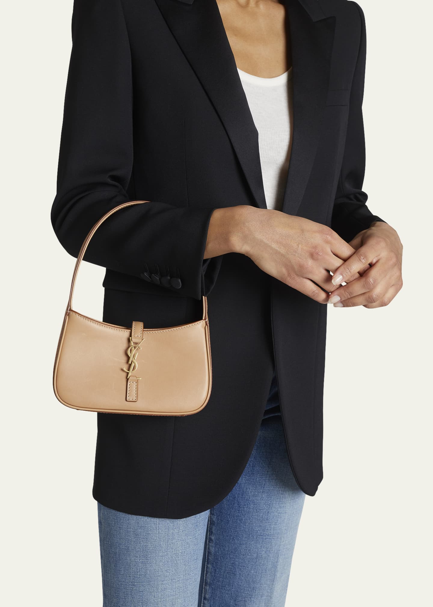 Saint Laurent Le 5A7 Micro YSL Leather Top-Handle Bag - Bergdorf Goodman