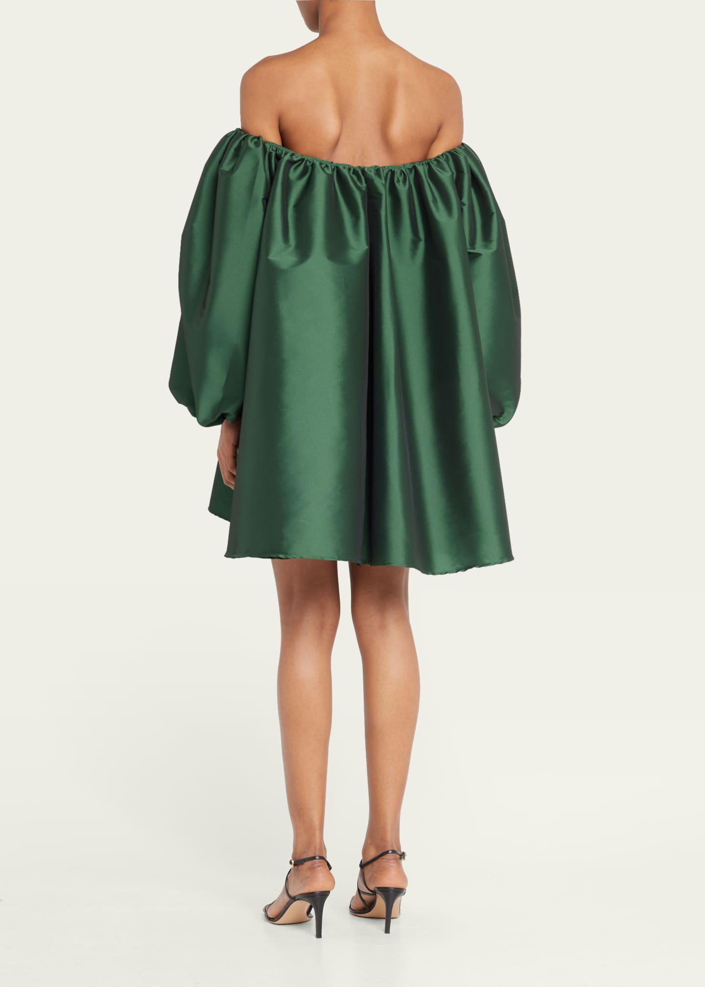 BERNADETTE Bobby Puff Sleeve Short Dress - Bergdorf Goodman