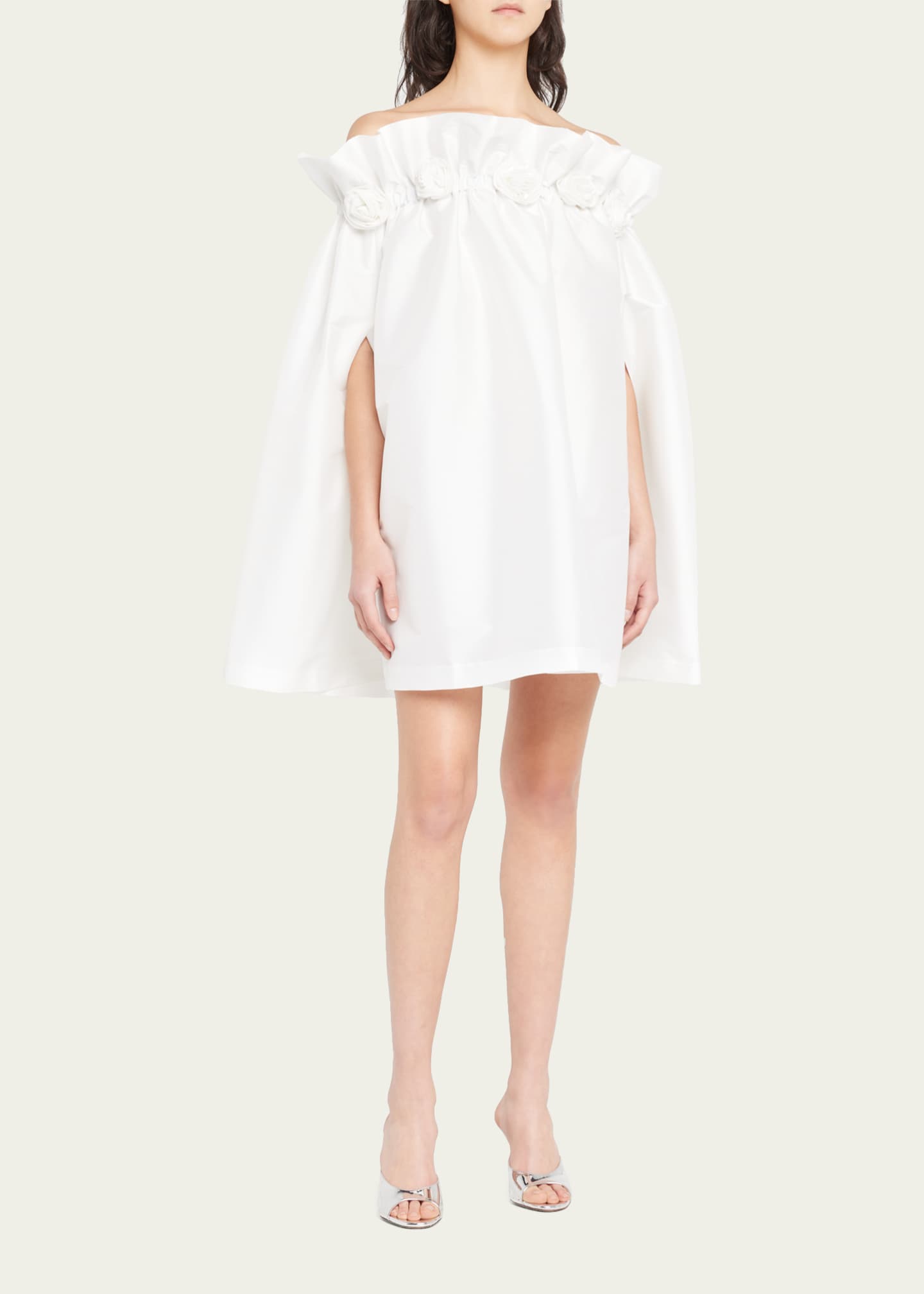 BERNADETTE Tilly Off-Shoulder Cape Dress - Bergdorf Goodman