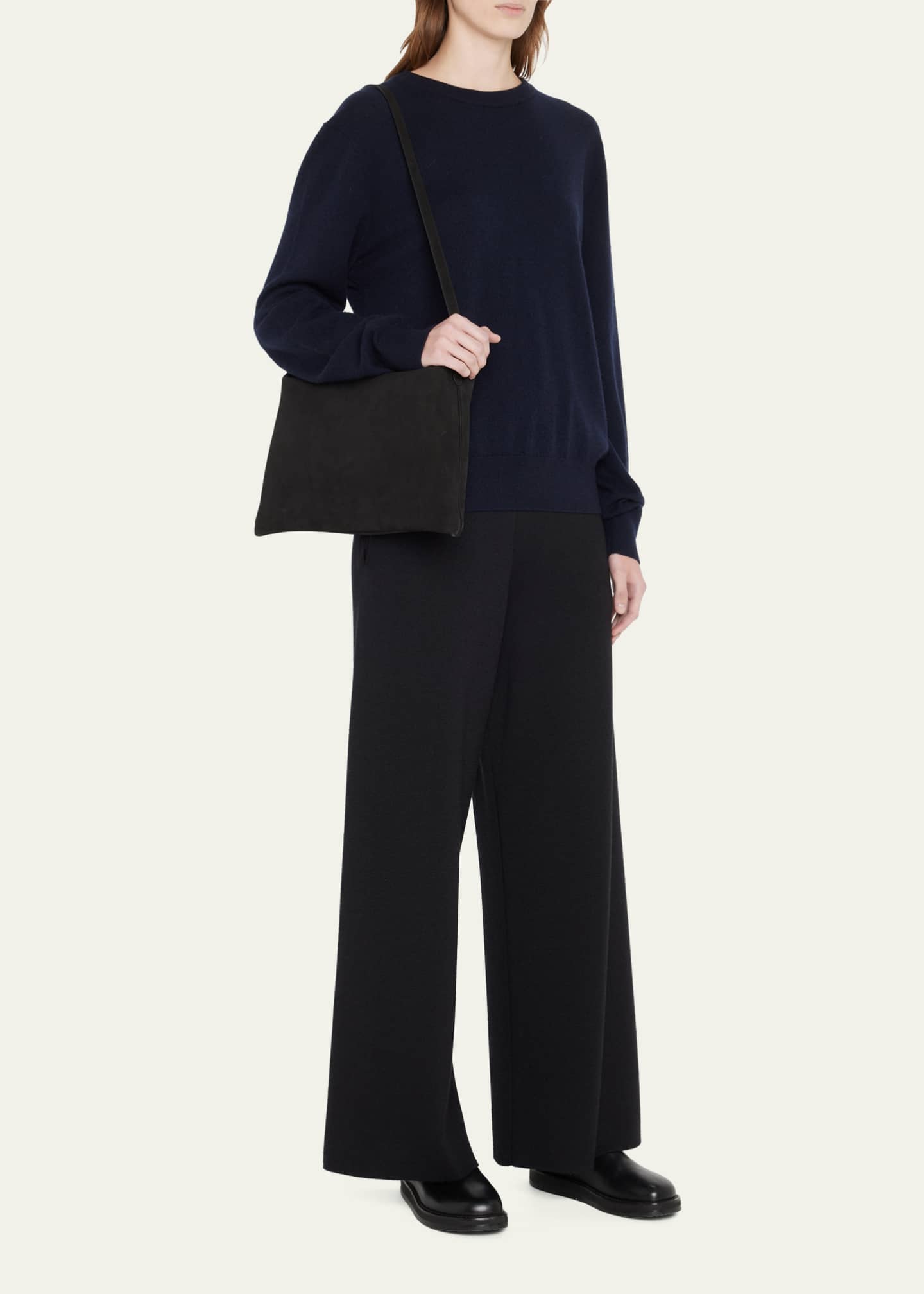 THE ROW Morgan Large Shoulder Bag in Leather - Bergdorf Goodman