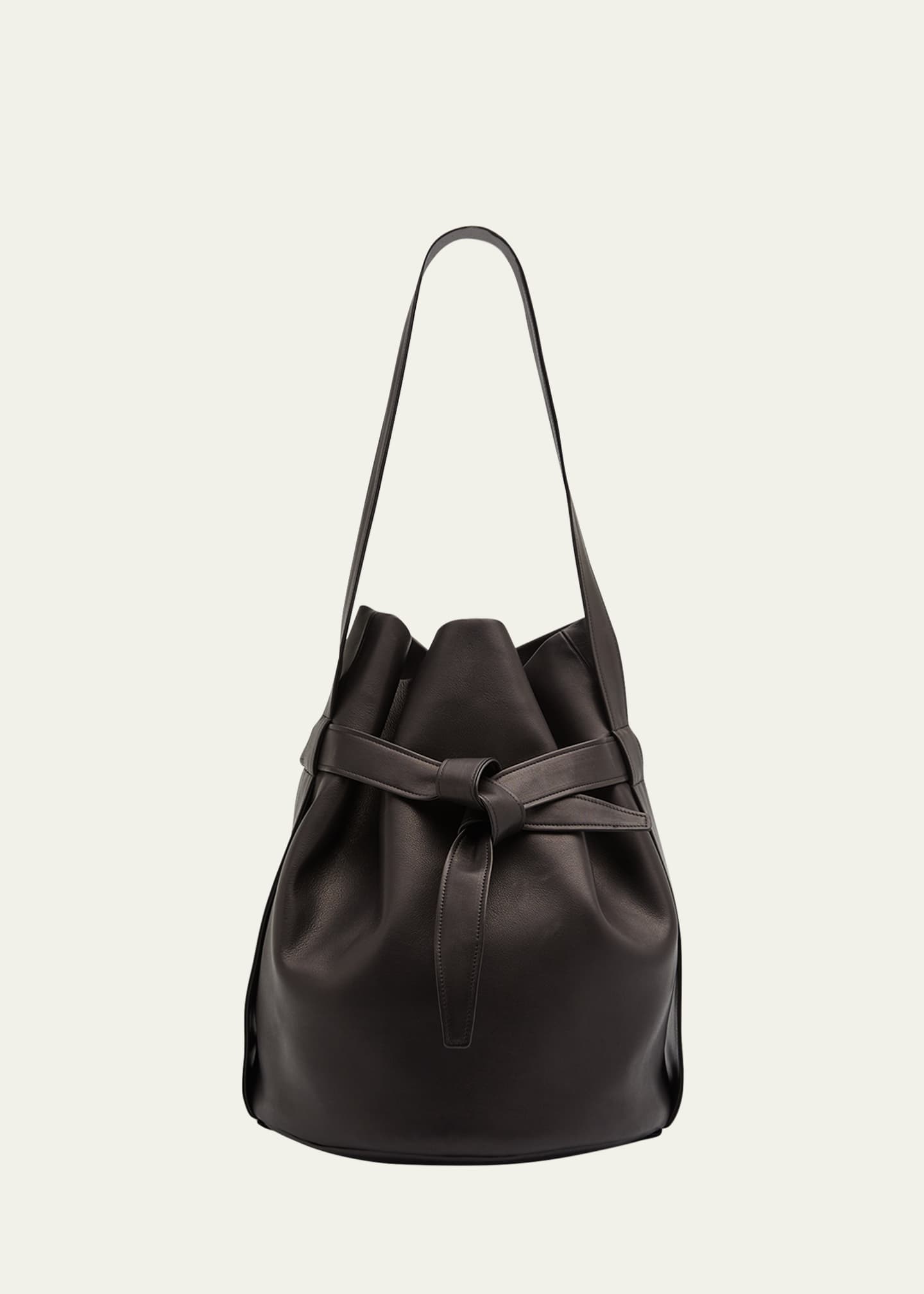 THE ROW Leo Large Saddle Hobo Bag in Leather - Bergdorf Goodman