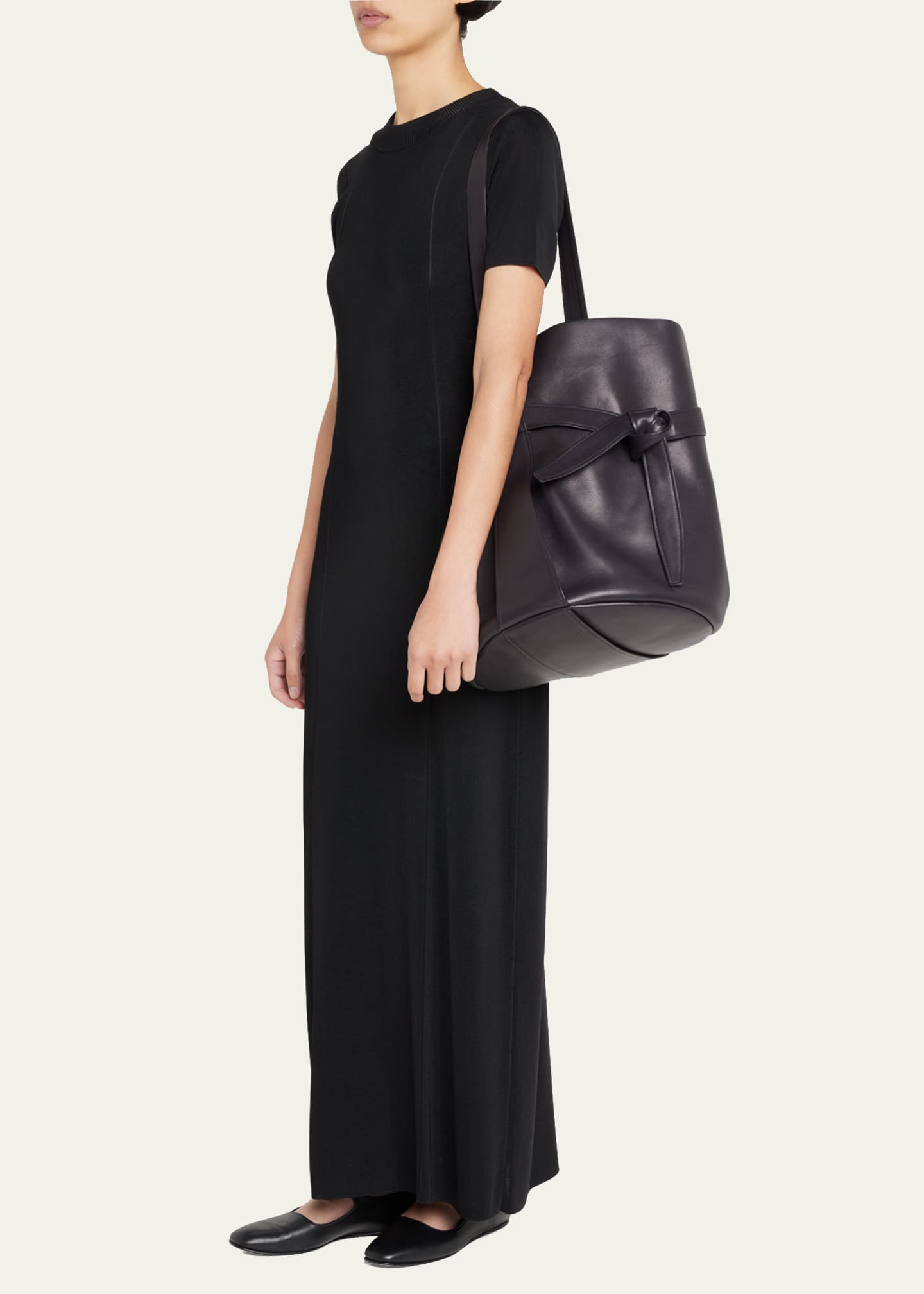 THE ROW Leo Large Saddle Hobo Bag in Leather - Bergdorf Goodman