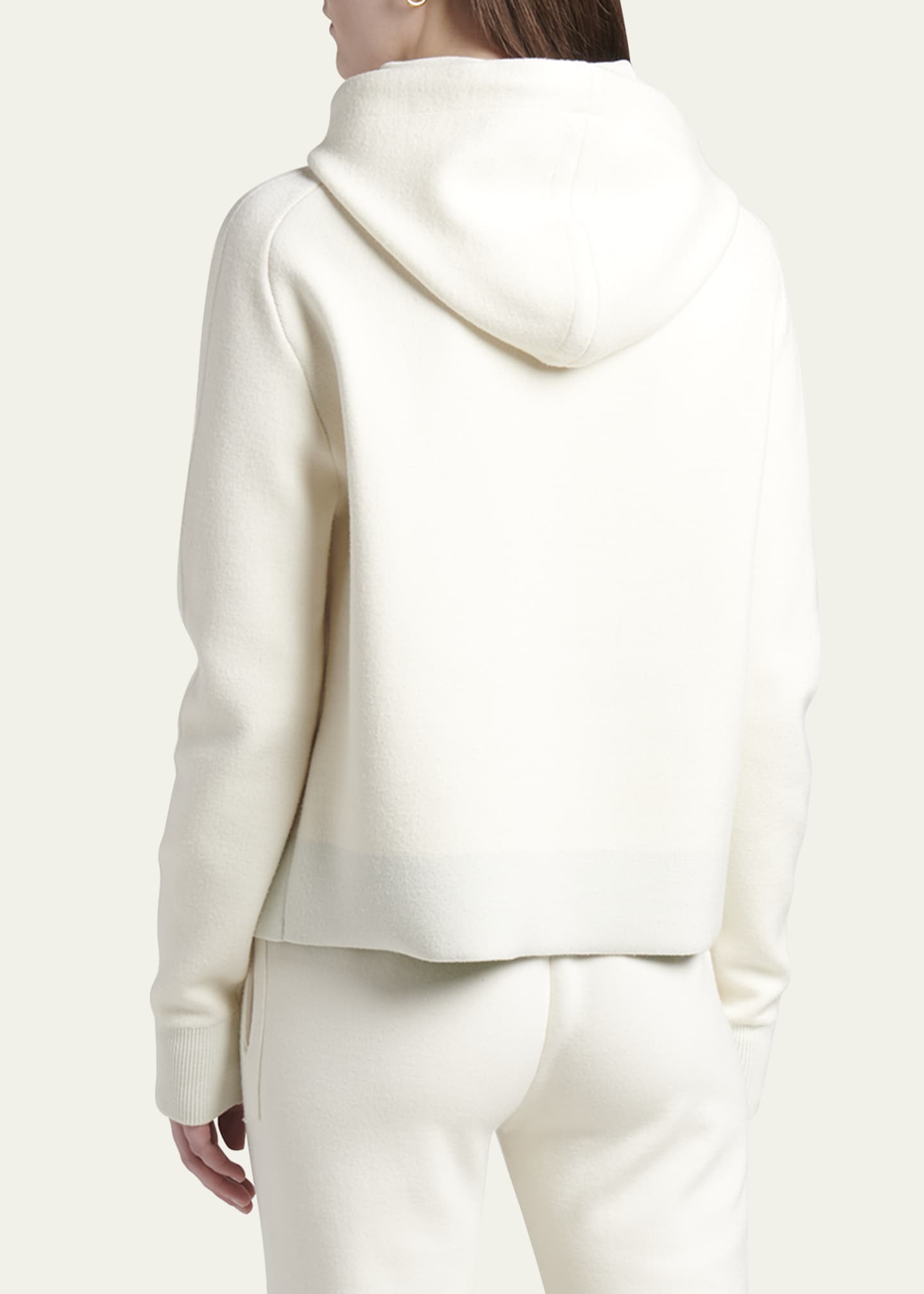 Bottega Veneta Bicolor Hooded Wool Track Sweater - Bergdorf Goodman