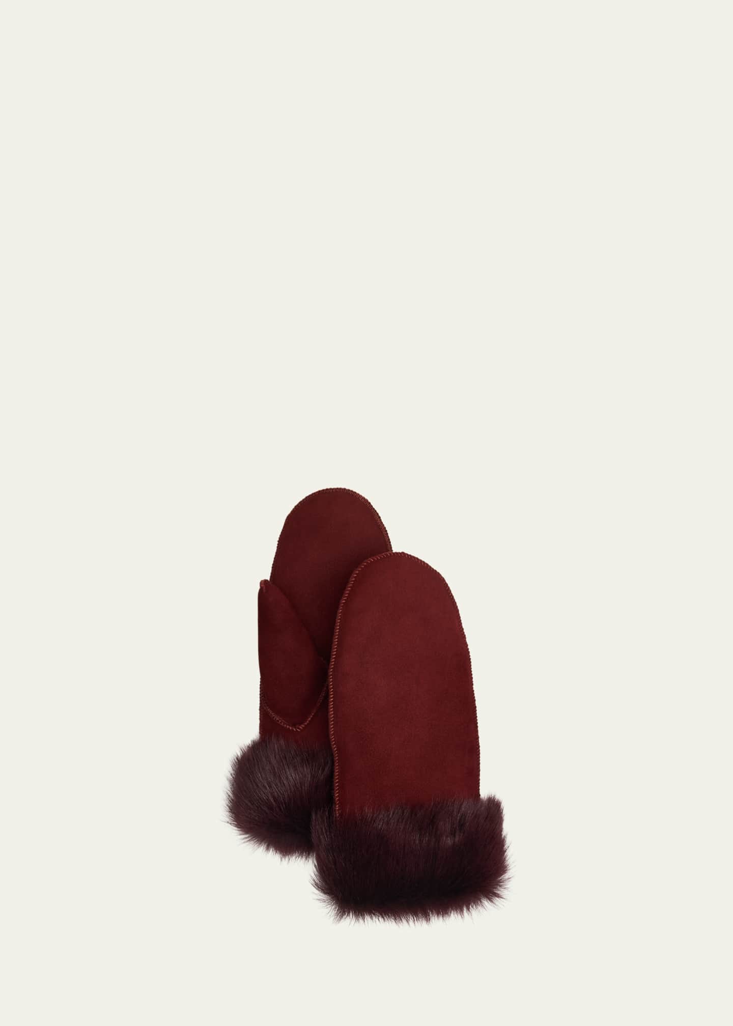 Gushlow and Cole Full Palm Toscana Trimmed Shearling Mittens - Bergdorf ...