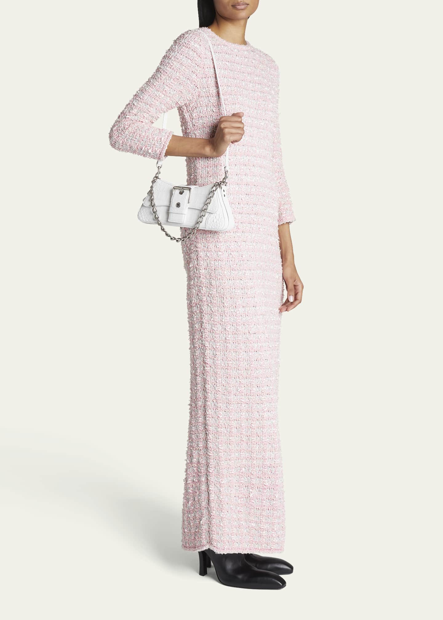 Balenciaga Lindsay Small Croc-Embossed Shoulder Bag - Bergdorf Goodman