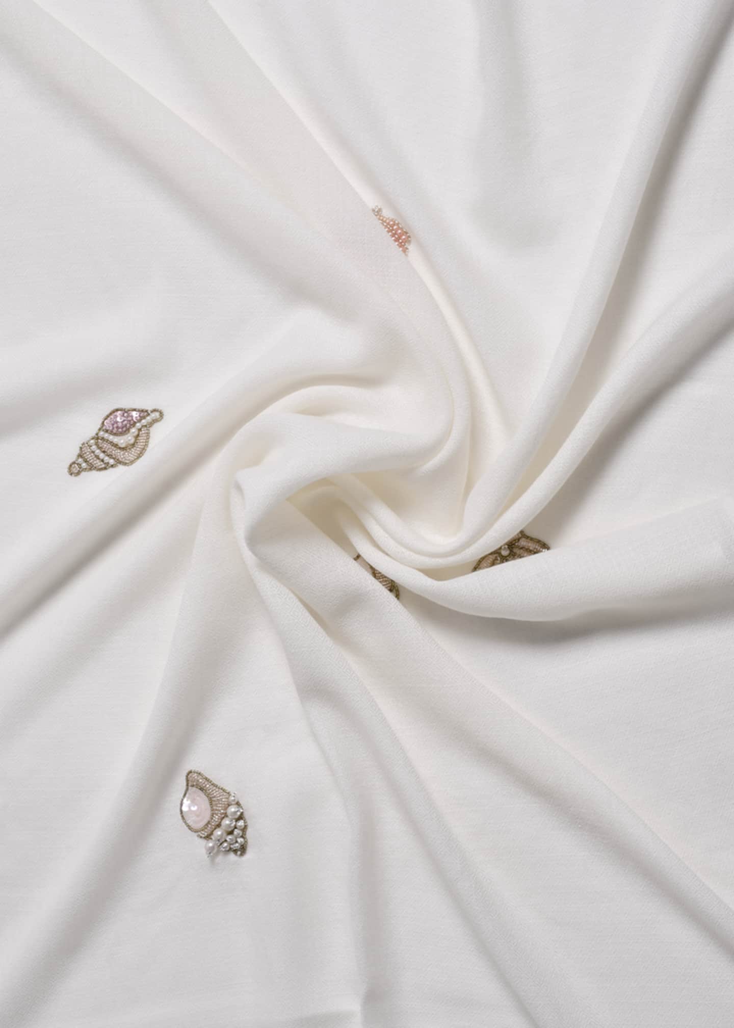 Janavi India Pastel Shells Merino Wool-Blend Scarf - Bergdorf Goodman