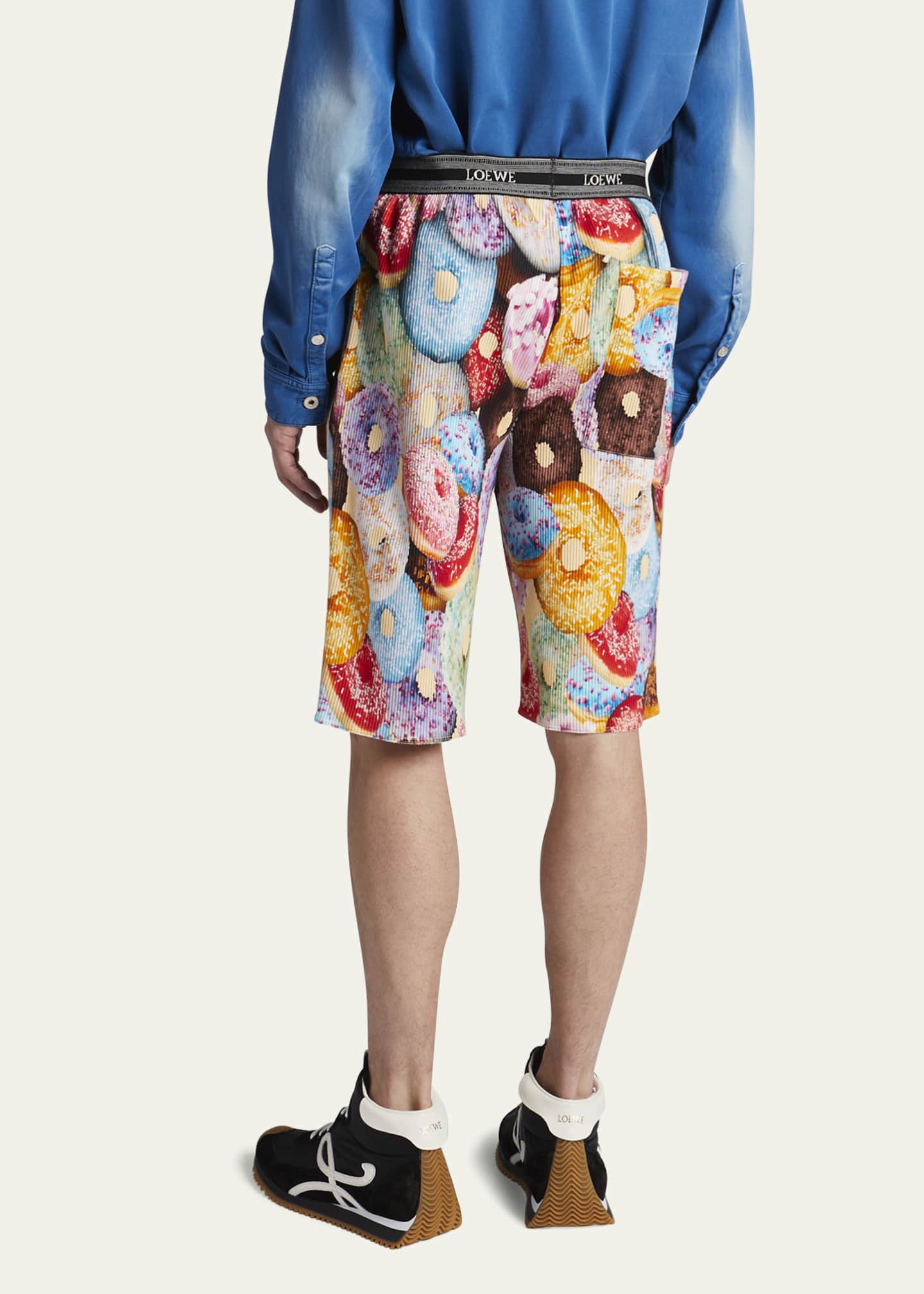 Loewe Men's Ribbed Donuts Shorts - Bergdorf Goodman