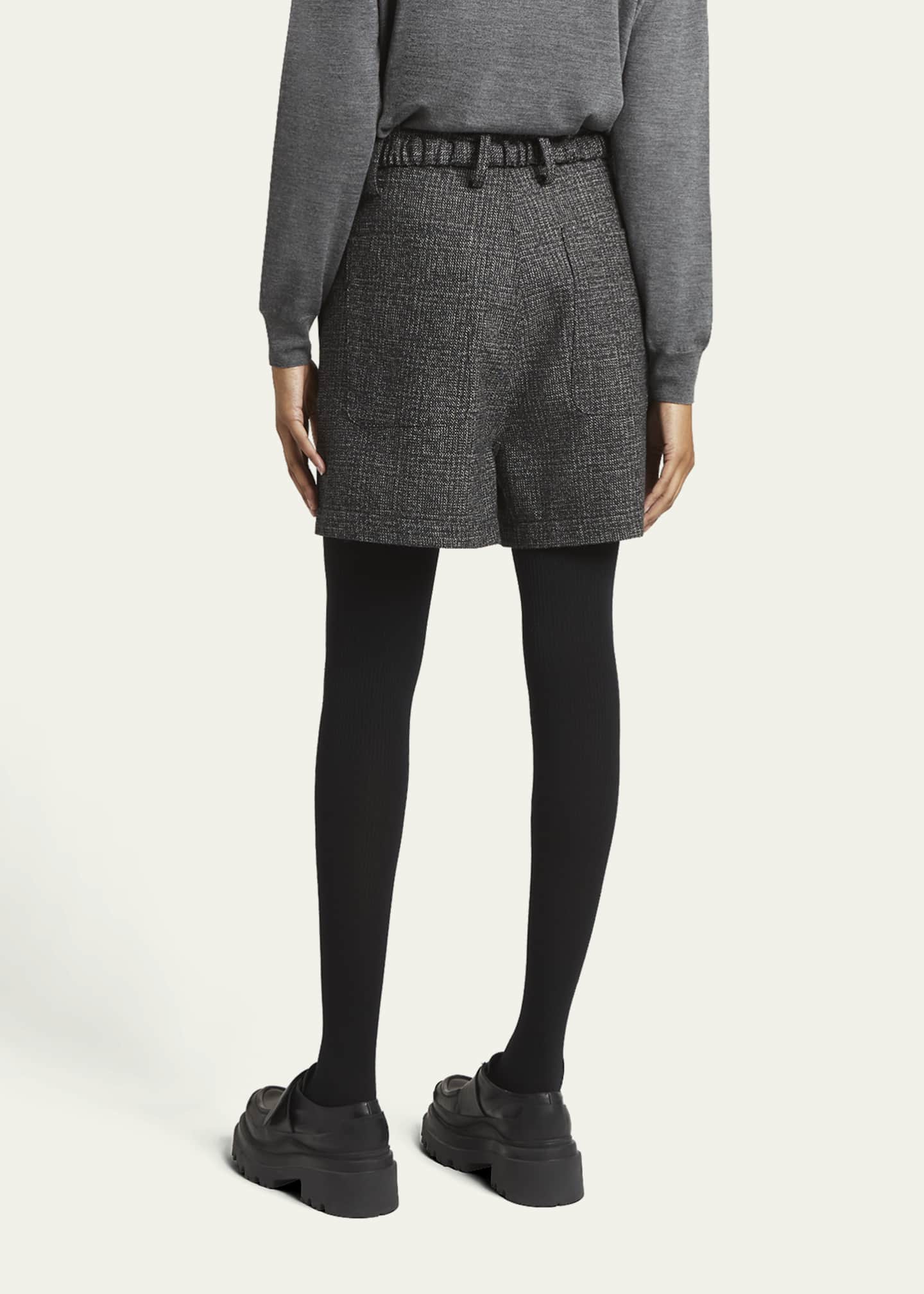 Plan C High-Rise Wide-Leg Short Trousers - Bergdorf Goodman