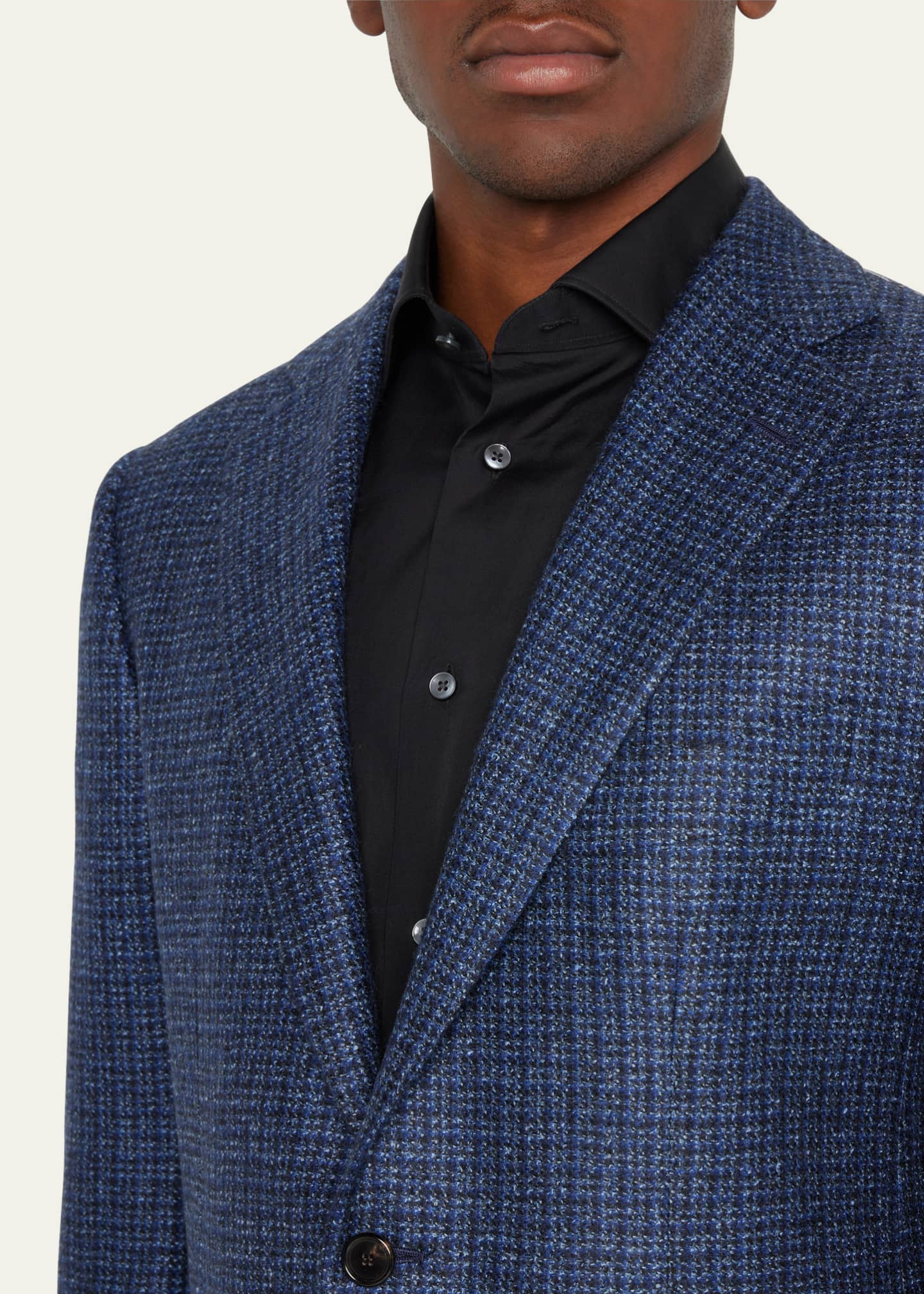 Cesare Attolini Men's Textured Check Sport Jacket - Bergdorf Goodman