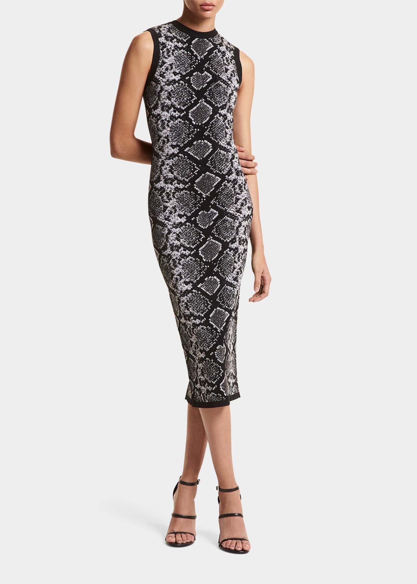 Michael Kors Collection Python Jacquard Body-Con Midi Dress - Bergdorf ...