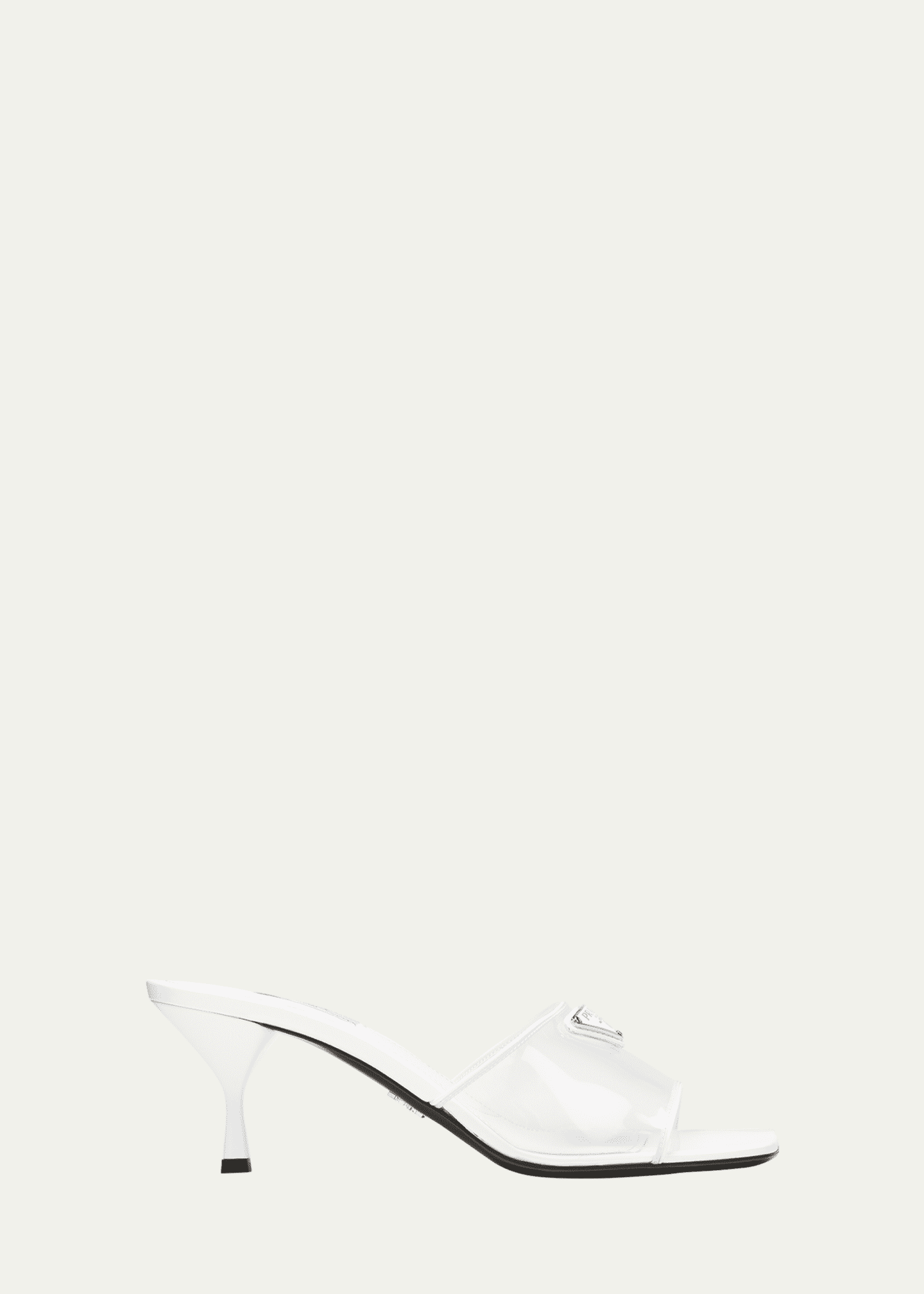 Prada Plexi Patent Kitten-Heel Mule Sandals - Bergdorf Goodman