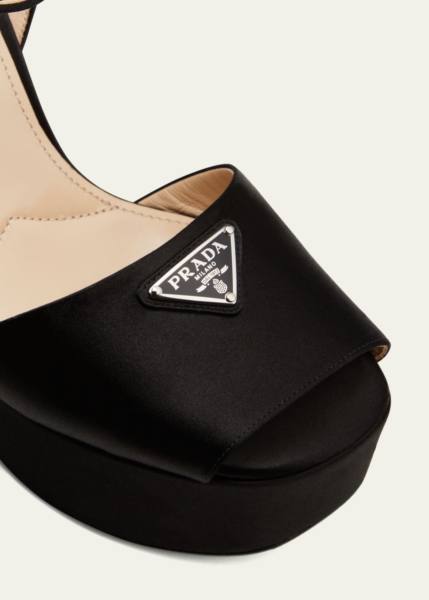 Prada Satin Ankle-Strap Platform Sandals - Bergdorf Goodman
