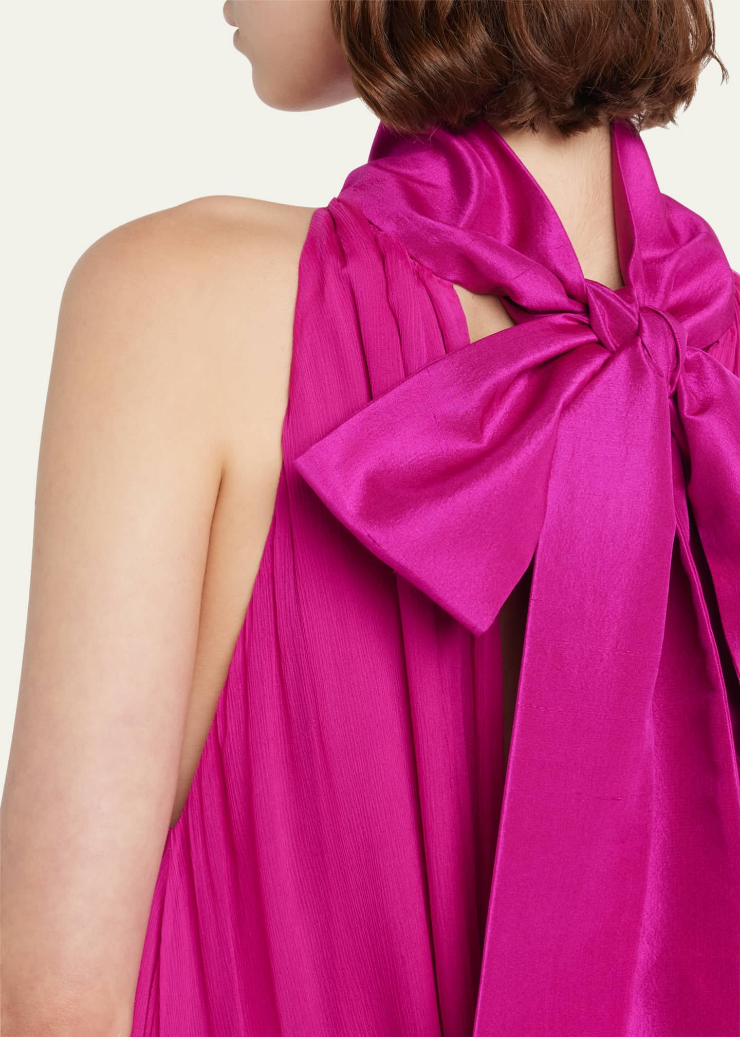 Azeeza Atwood Chiffon Midi Halter Dress - Bergdorf Goodman